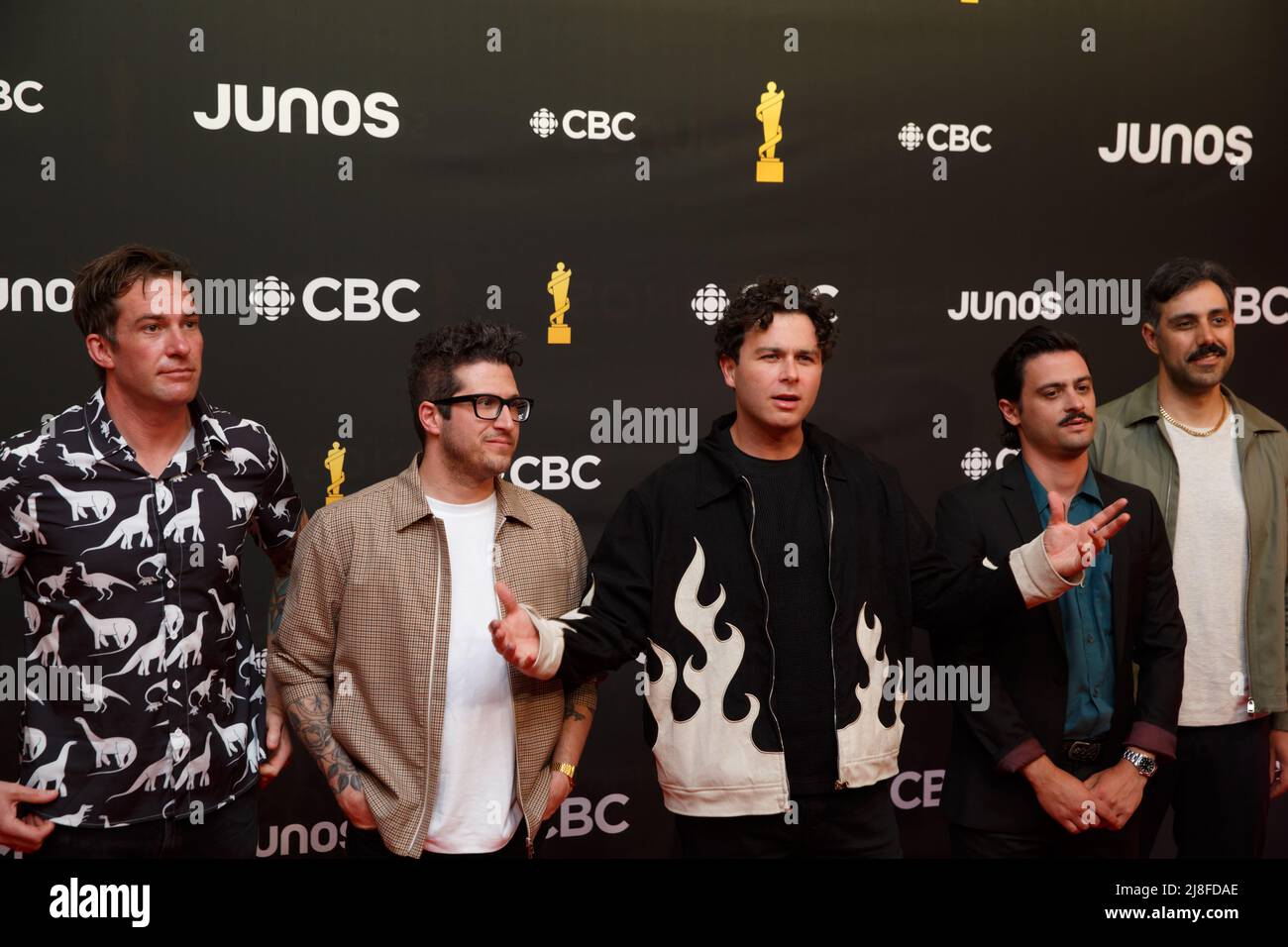 "Group of the Year" winners Arkells on the Red Carpet at the 2022 Juno ...