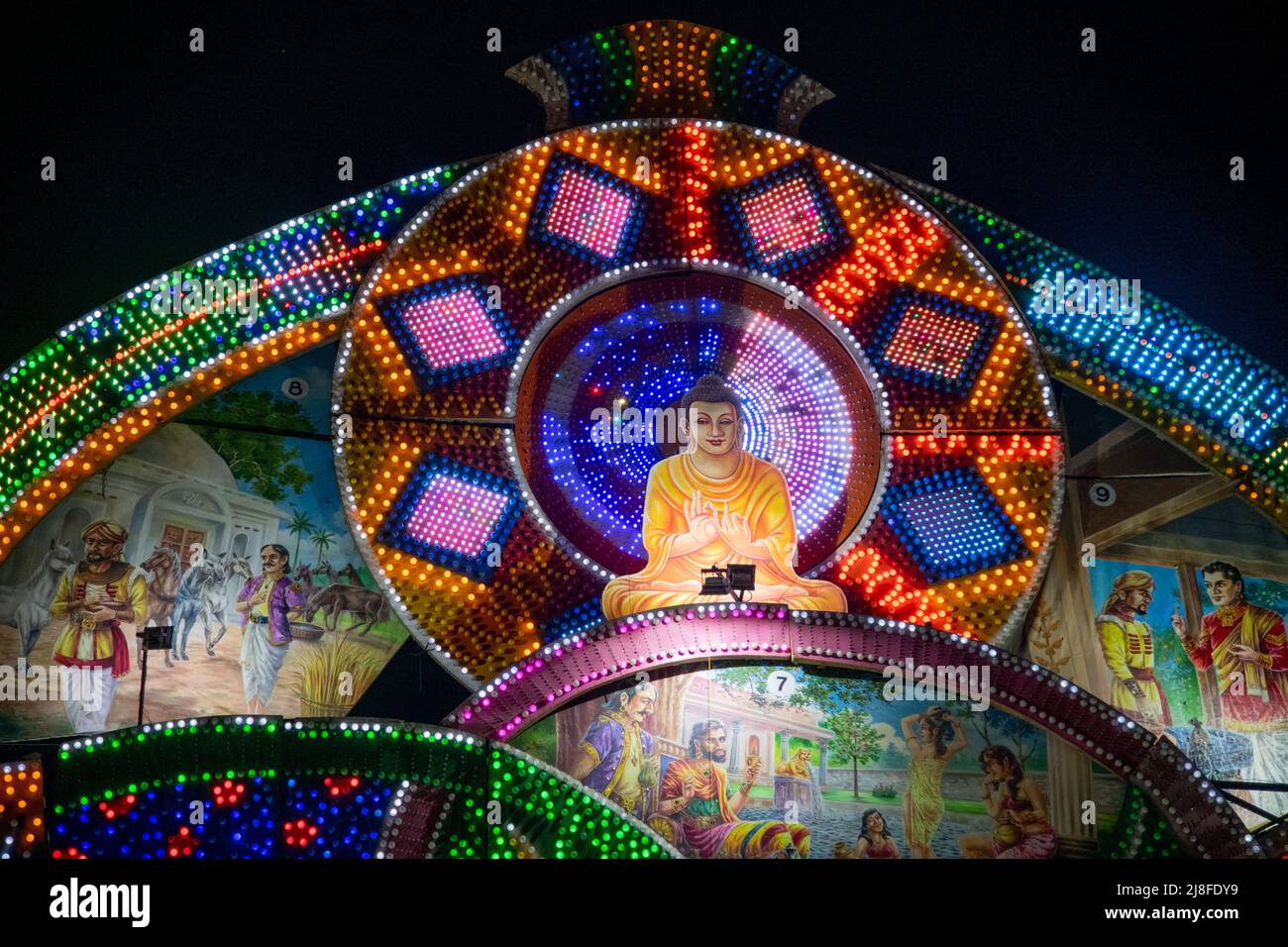 May 15, 2022, Colombo, western, Sri Lanka: A view of a giant Vesak day ...