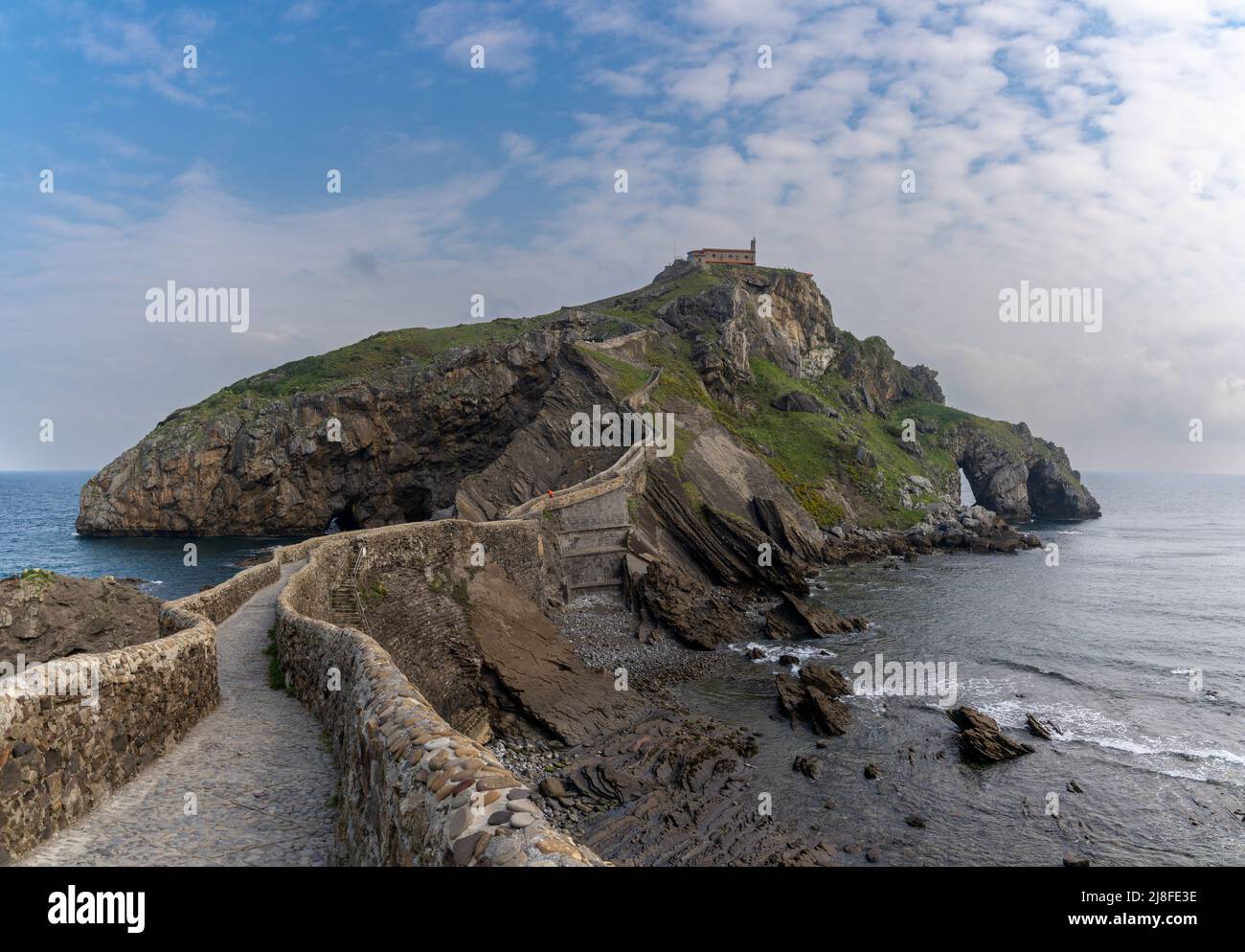 Bakio, Spain - 3 May, 2022: view of the church of San Juan de ...