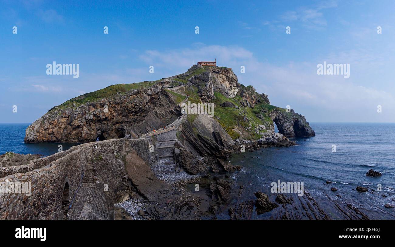 Bakio, Spain - 3 May, 2022: view of the church of San Juan de ...