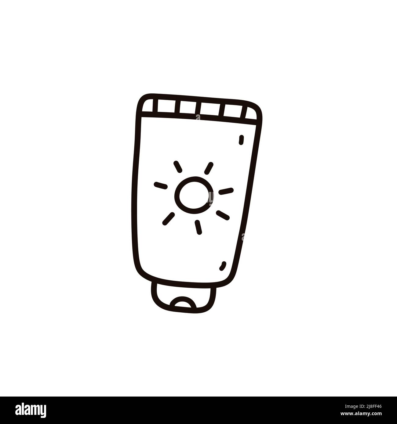 Tube of sunscreen isolated on white background. Lotion for protection ...