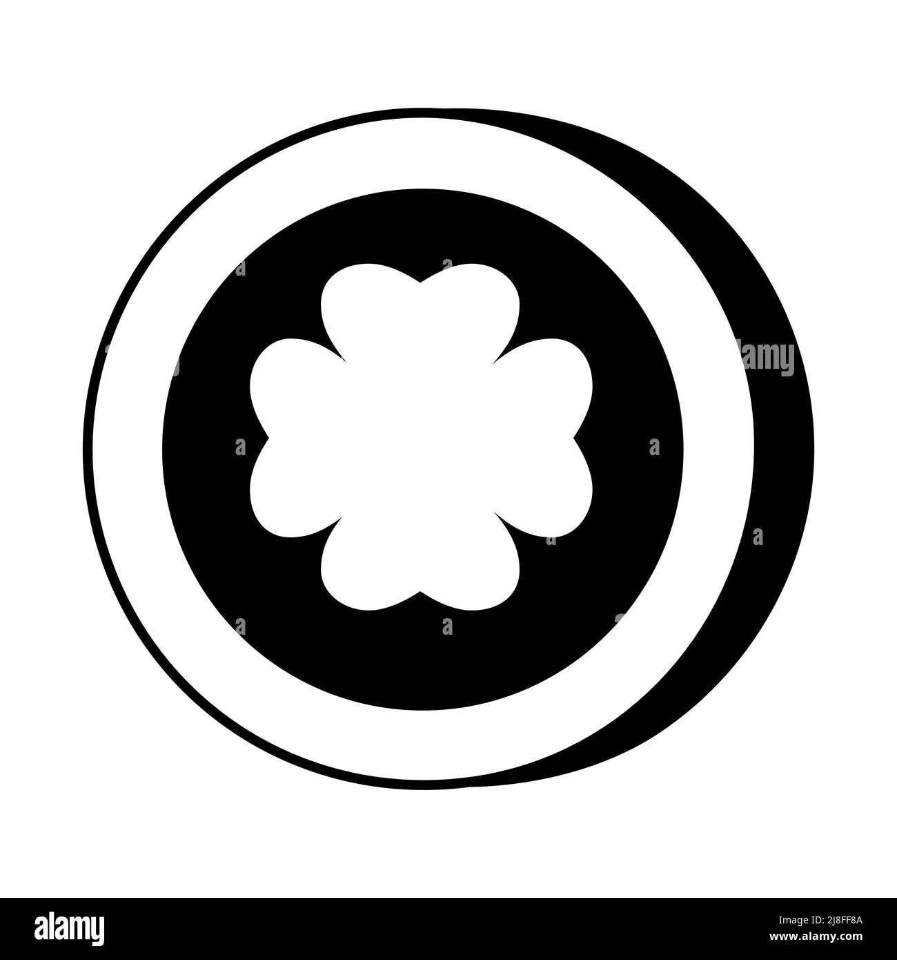 Icon Four leaf clover Casino Slot Machine shape. Gambling symbol ...