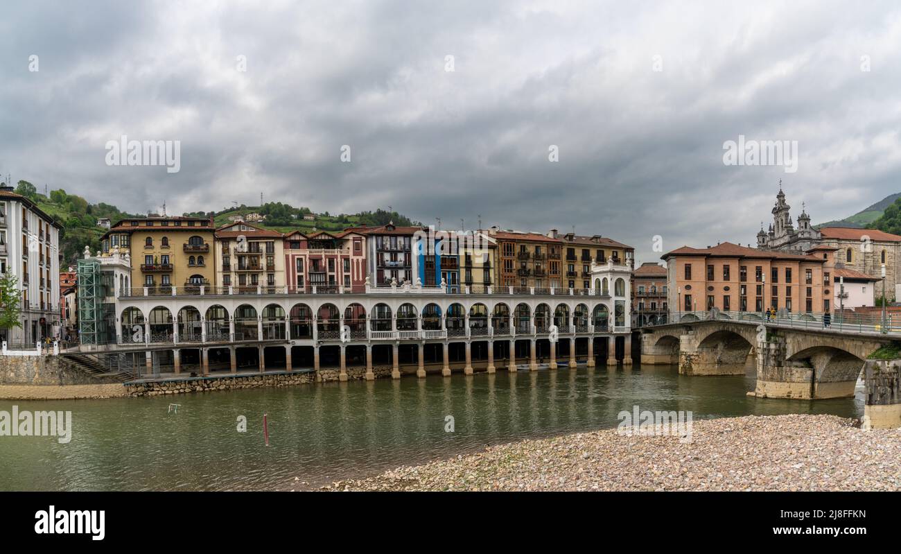 Tolosa, Spain - 29 April, 2022: panorama view of the historic city ...