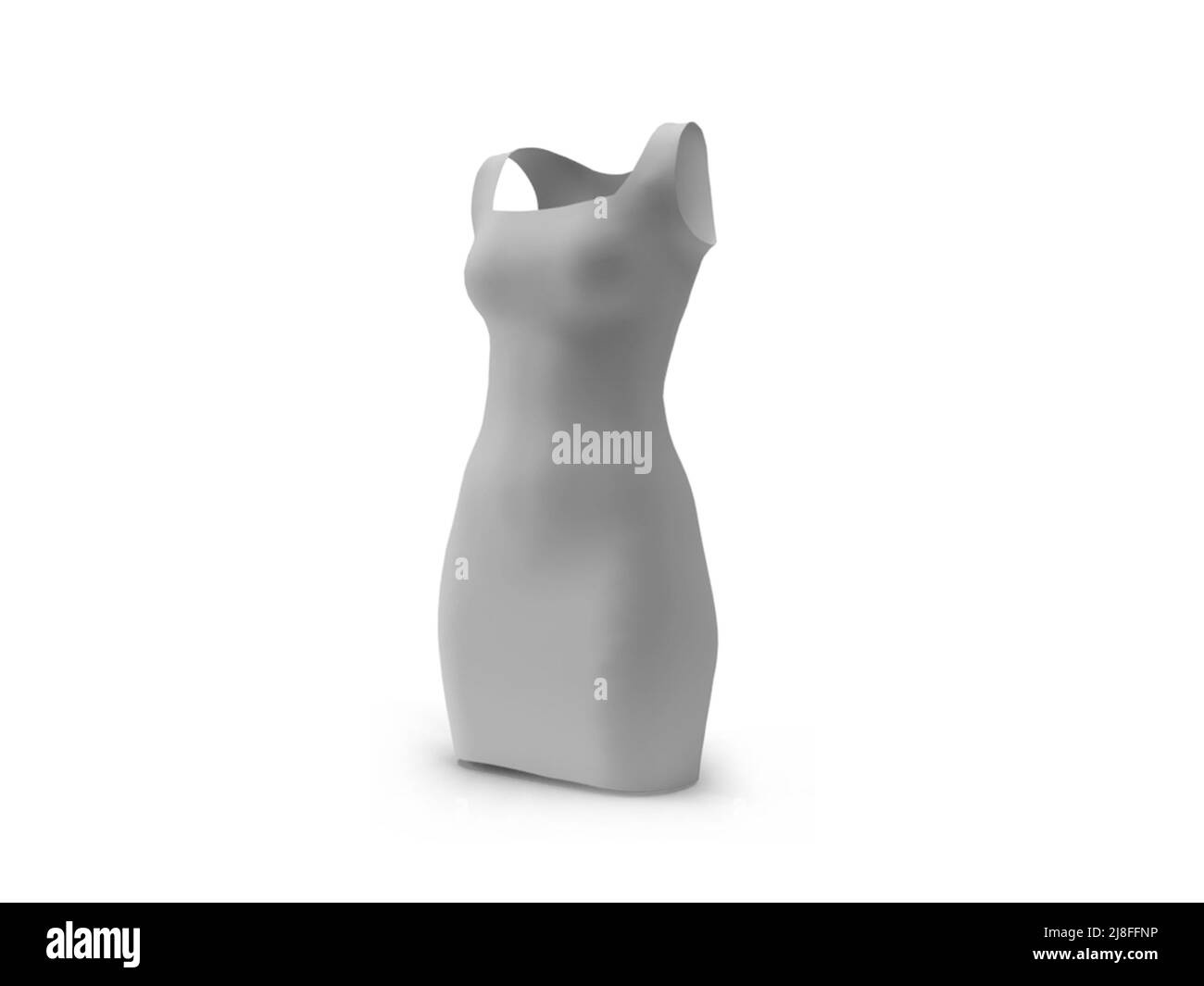 Dress Cloth 3D Illustration Mockup Scene on Isolated Background Stock ...