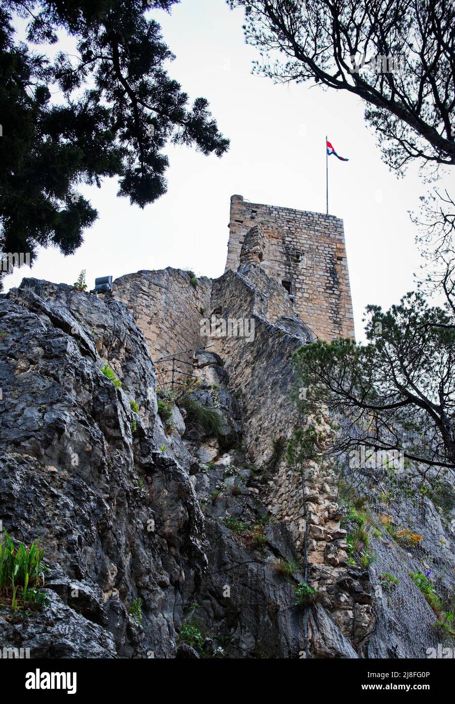 Medieval fortress on the top of the hill Stock Photo - Alamy