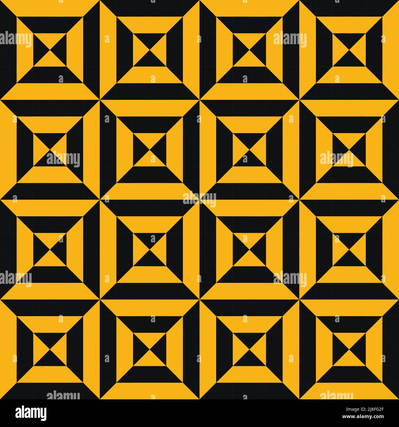 Seamless geometric op art stylish pattern. Selective yellow and Black ...