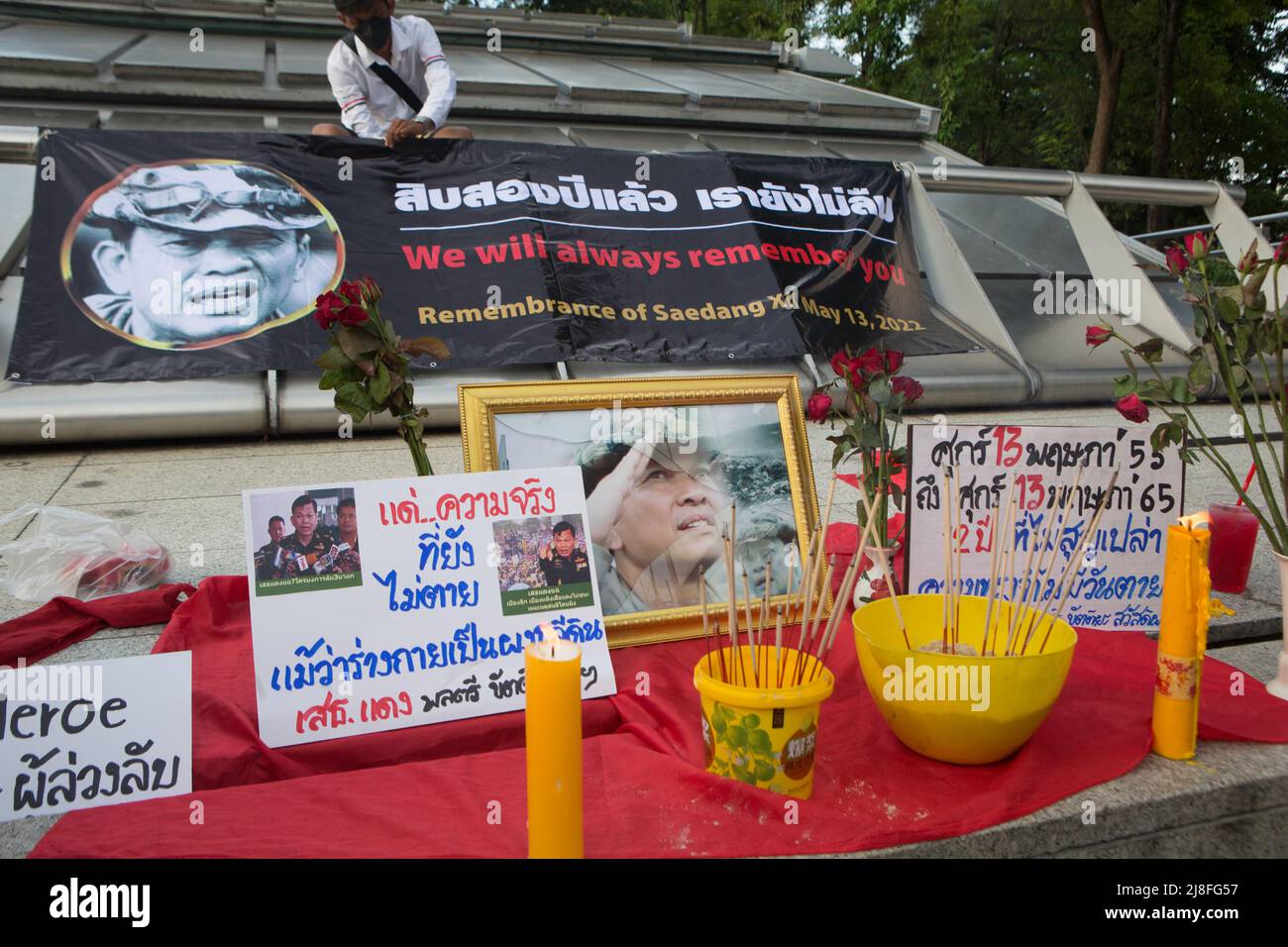Bangkok, Thailand. 13th May, 2022. A group of people attending the ...