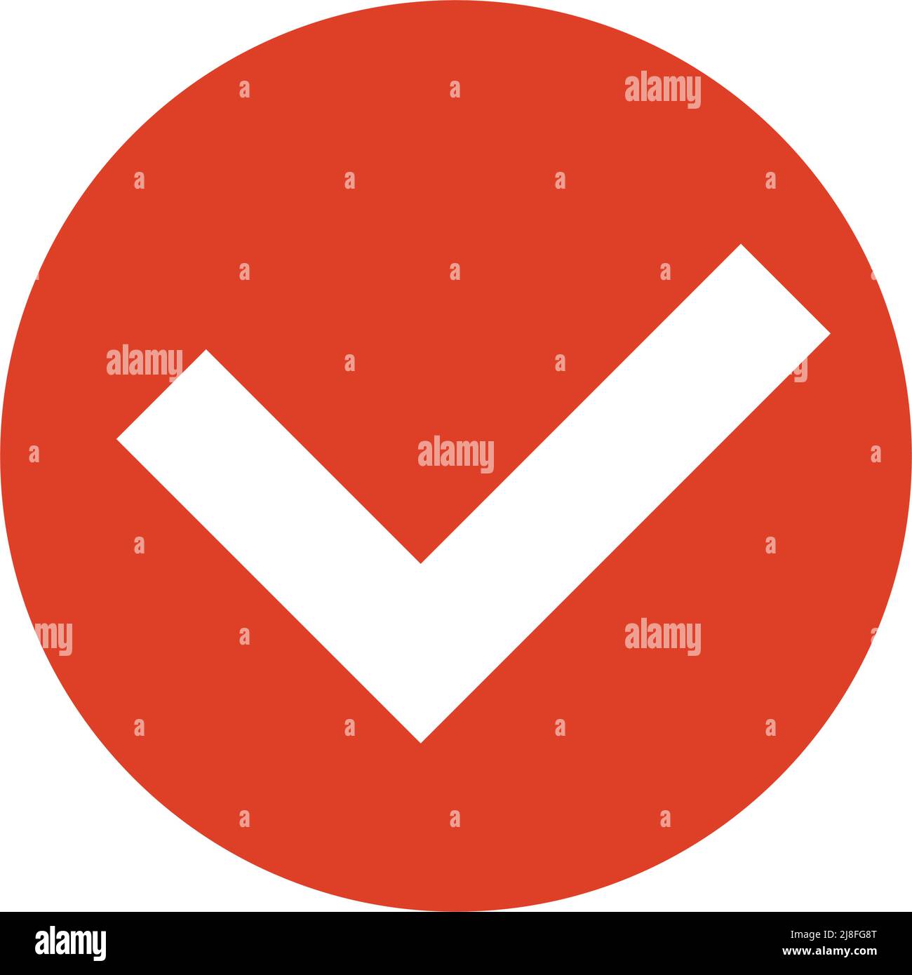 Round red checkmark icon. Editable vector Stock Vector Image & Art - Alamy