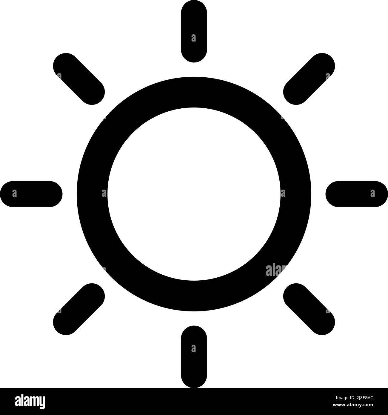 Brightness Icon. Intensity Setting. Editable vector Stock Vector Image ...