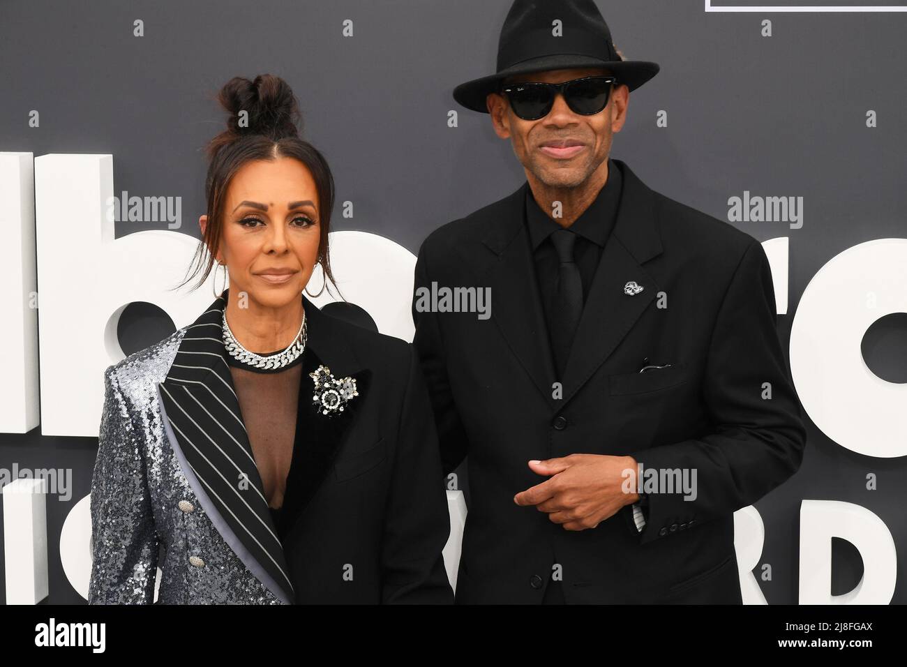 Lisa Padilla and Jimmy Jam attends the 2022 Billboard Music Awards at ...