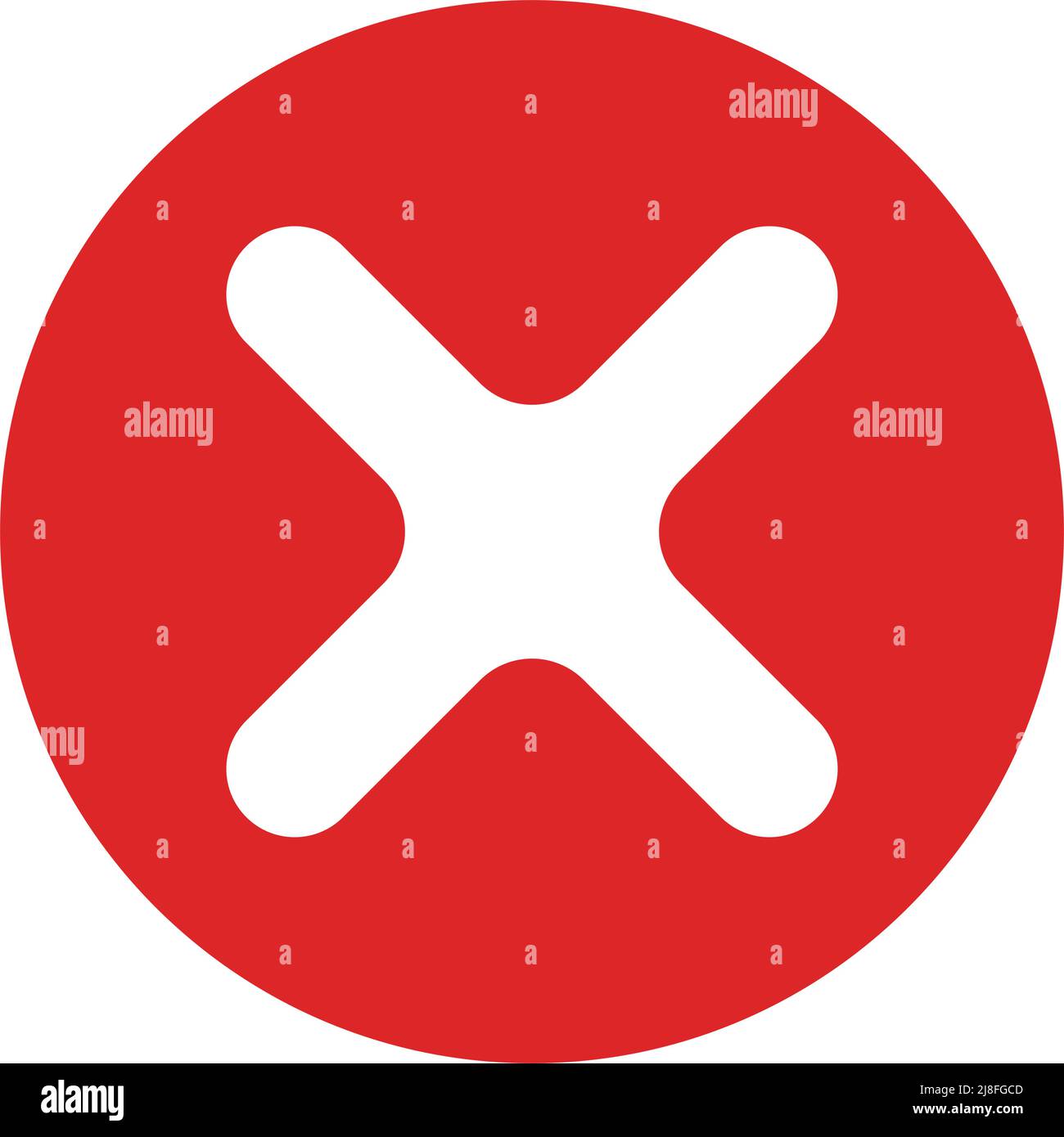 Rounded cross mark icon. Editable vector Stock Vector Image & Art - Alamy