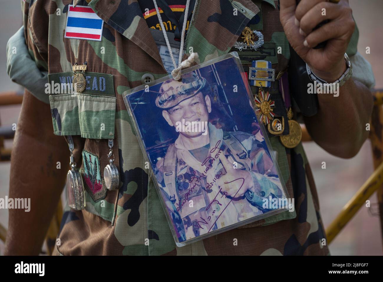 Bangkok, Thailand. 13th May, 2022. A photograph of Major General ...