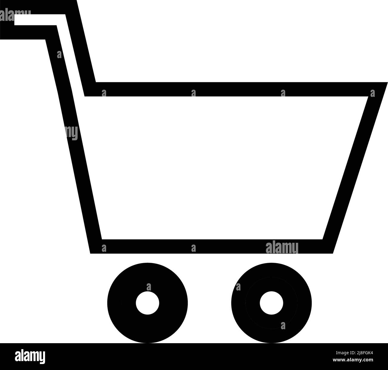Simple shopping cart icon. Editable vector Stock Vector Image & Art - Alamy