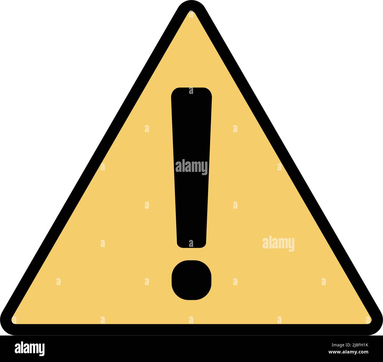 A simple caution or warning exclamation icon. Editable vector Stock ...