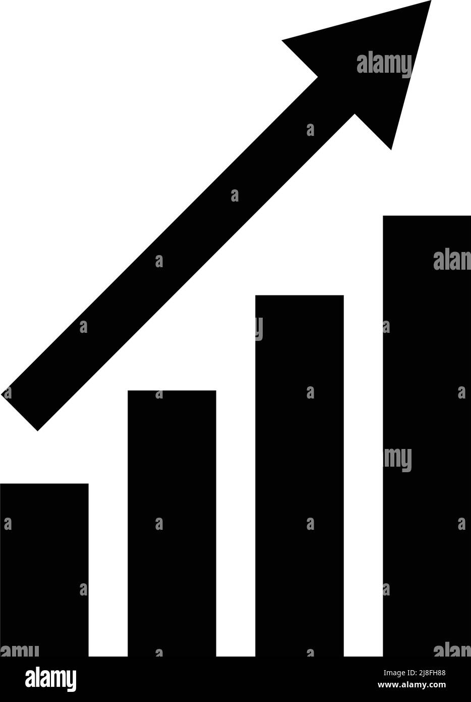 Rising arrow and bar graph icons. Great for business sales, etc ...
