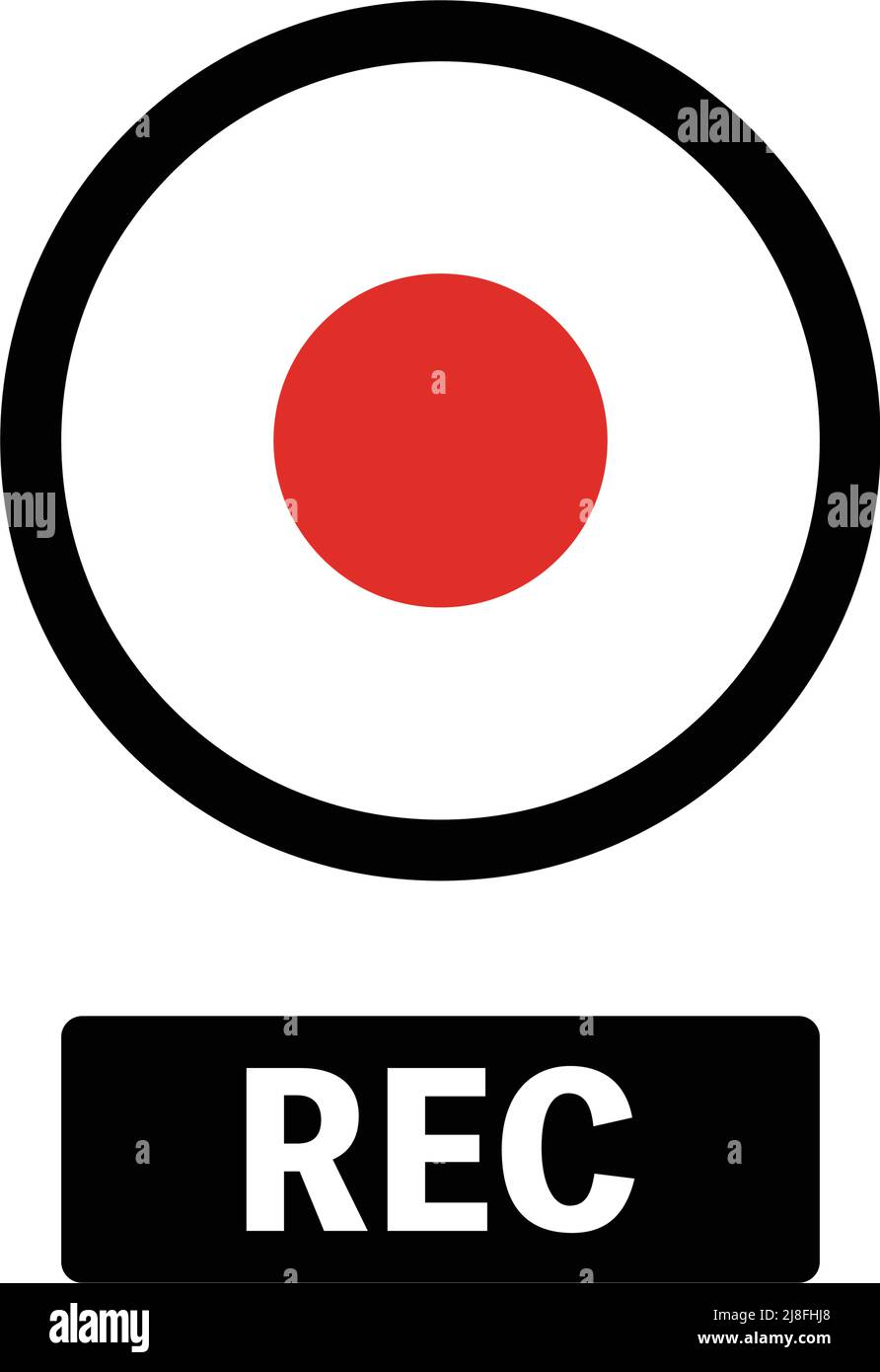 Rec button. Recording sign. Editable vector Stock Vector Image & Art ...