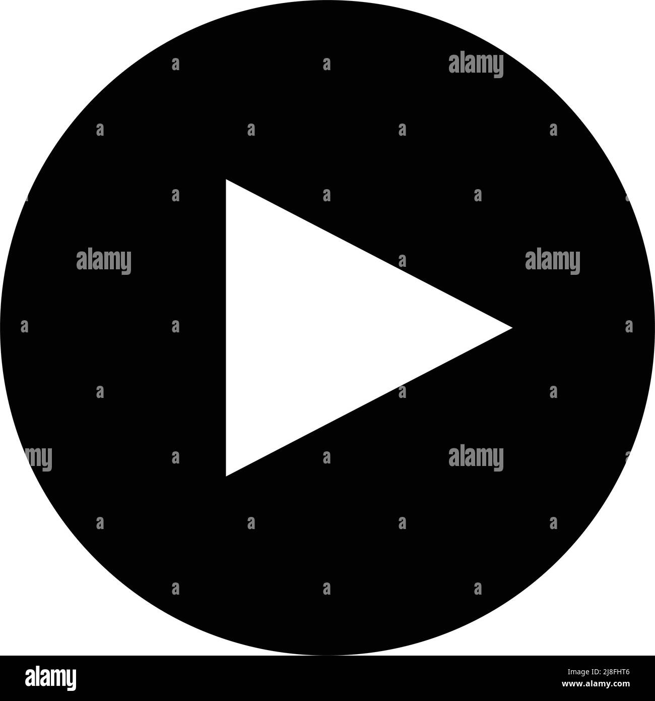 Play button silhouette icon. Editable vector Stock Vector Image & Art ...