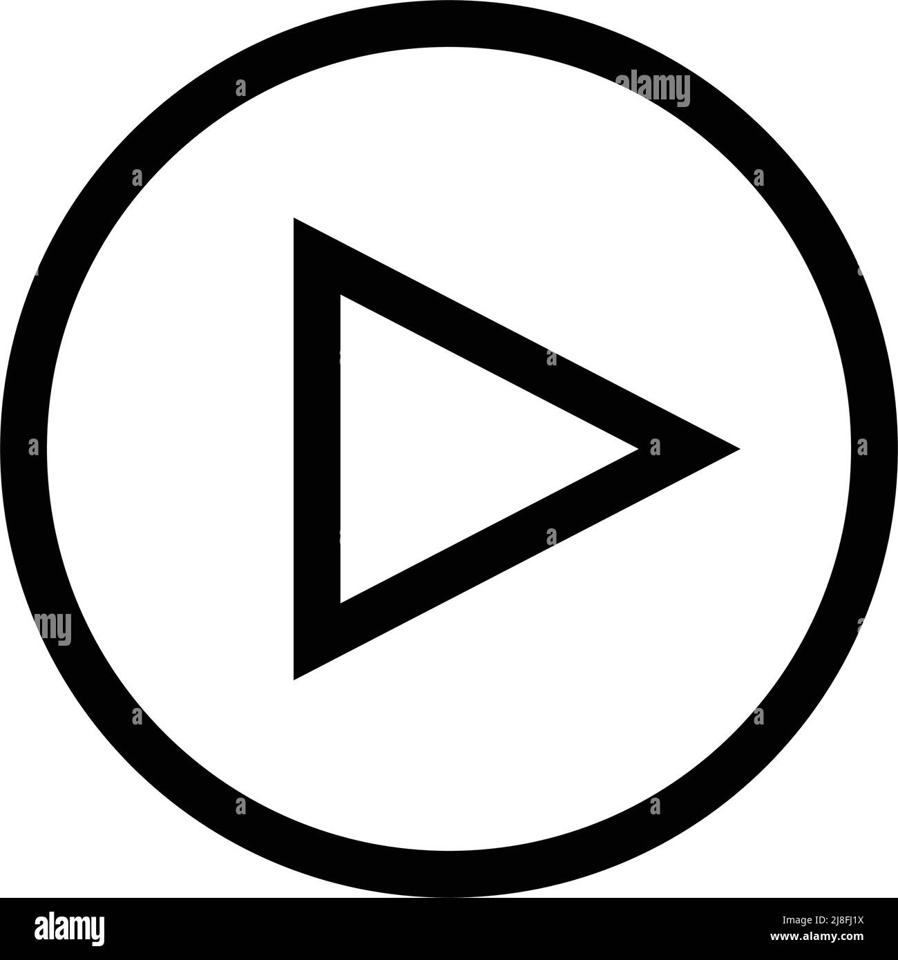Simple play button icon. Editable vector Stock Vector Image & Art - Alamy