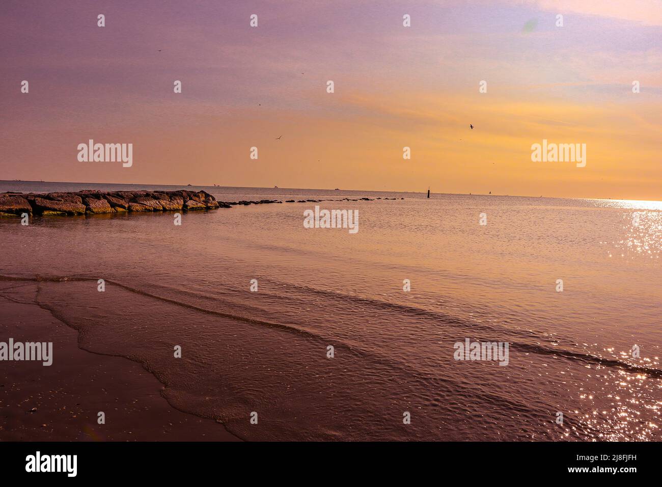 The beautiful beach of Marina di Ravenna - Italy Stock Photo - Alamy