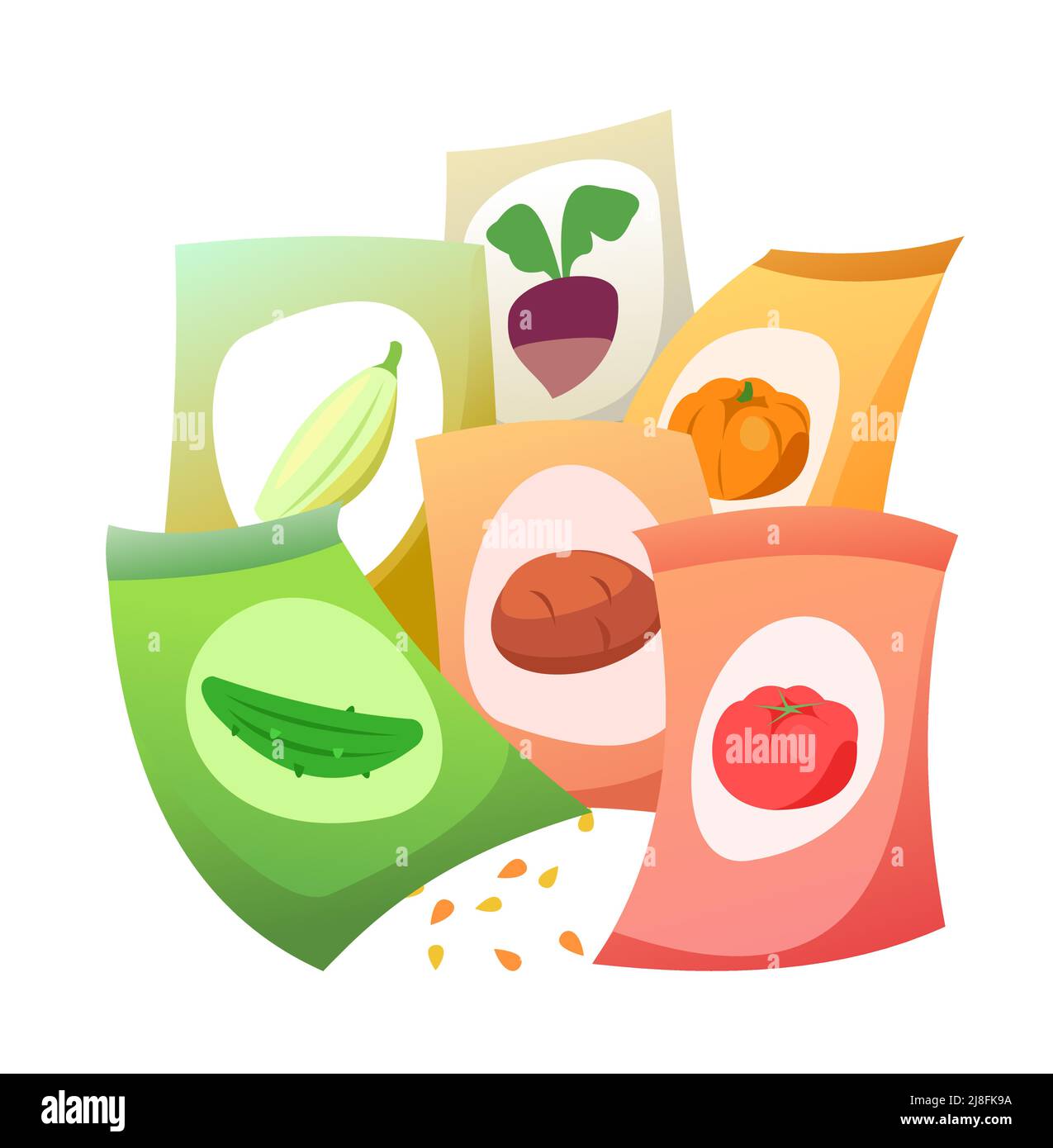 Sunflower seeds. Seedling garden plants. Sowing agricultural material ...