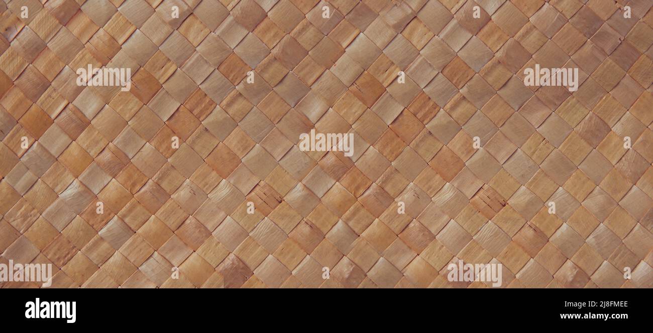 Brown braided reed texture. Closeup background. Horizontal banner Stock ...