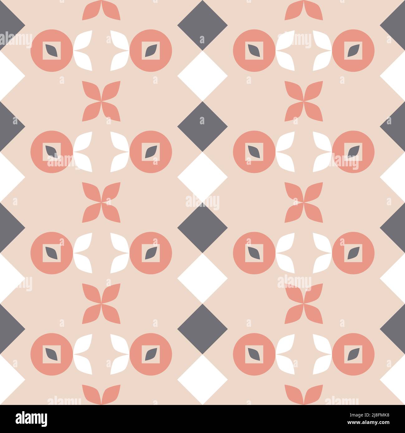 Pink pastel color geometric seamless pattern for design, easy to ...