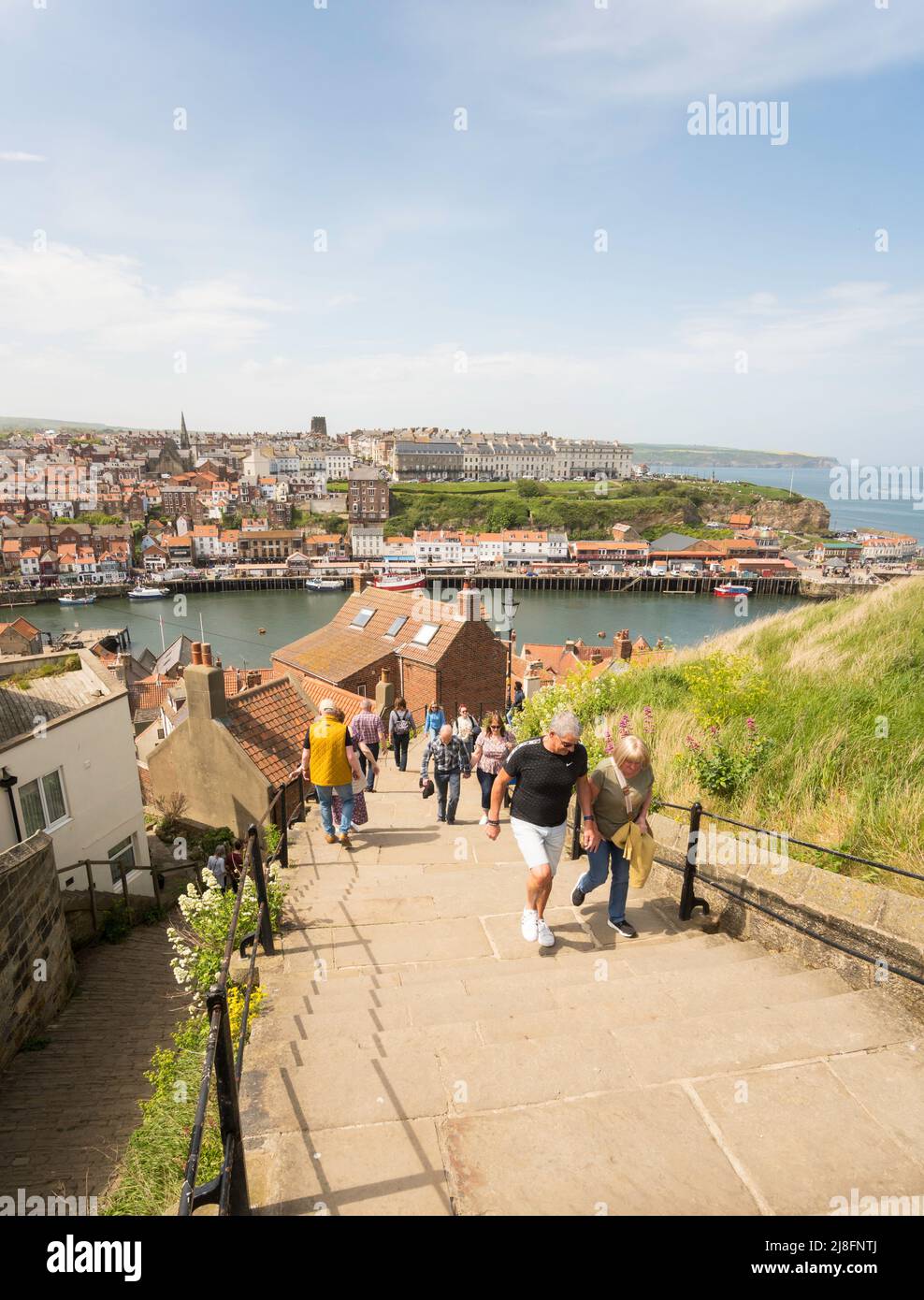 Whitby abbey steps hi-res stock photography and images - Alamy