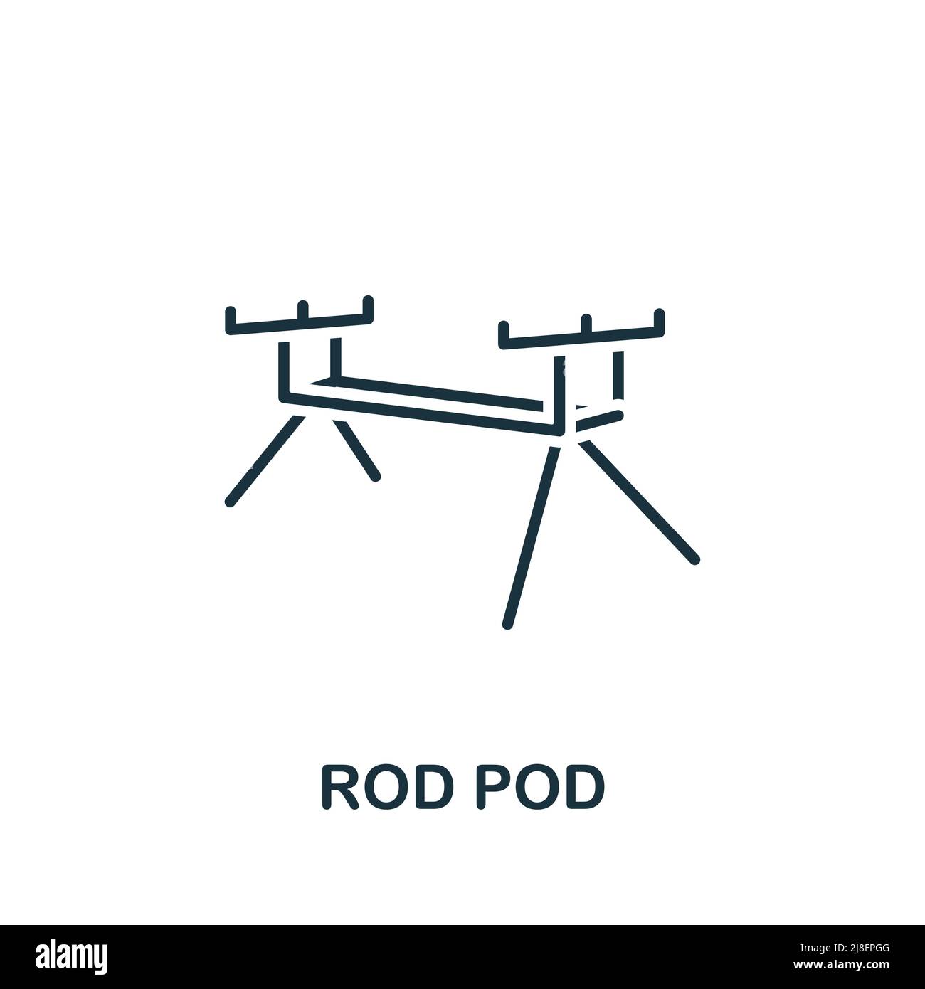 Rod Pod icon. Monochrome simple Fishing icon for templates, web design ...