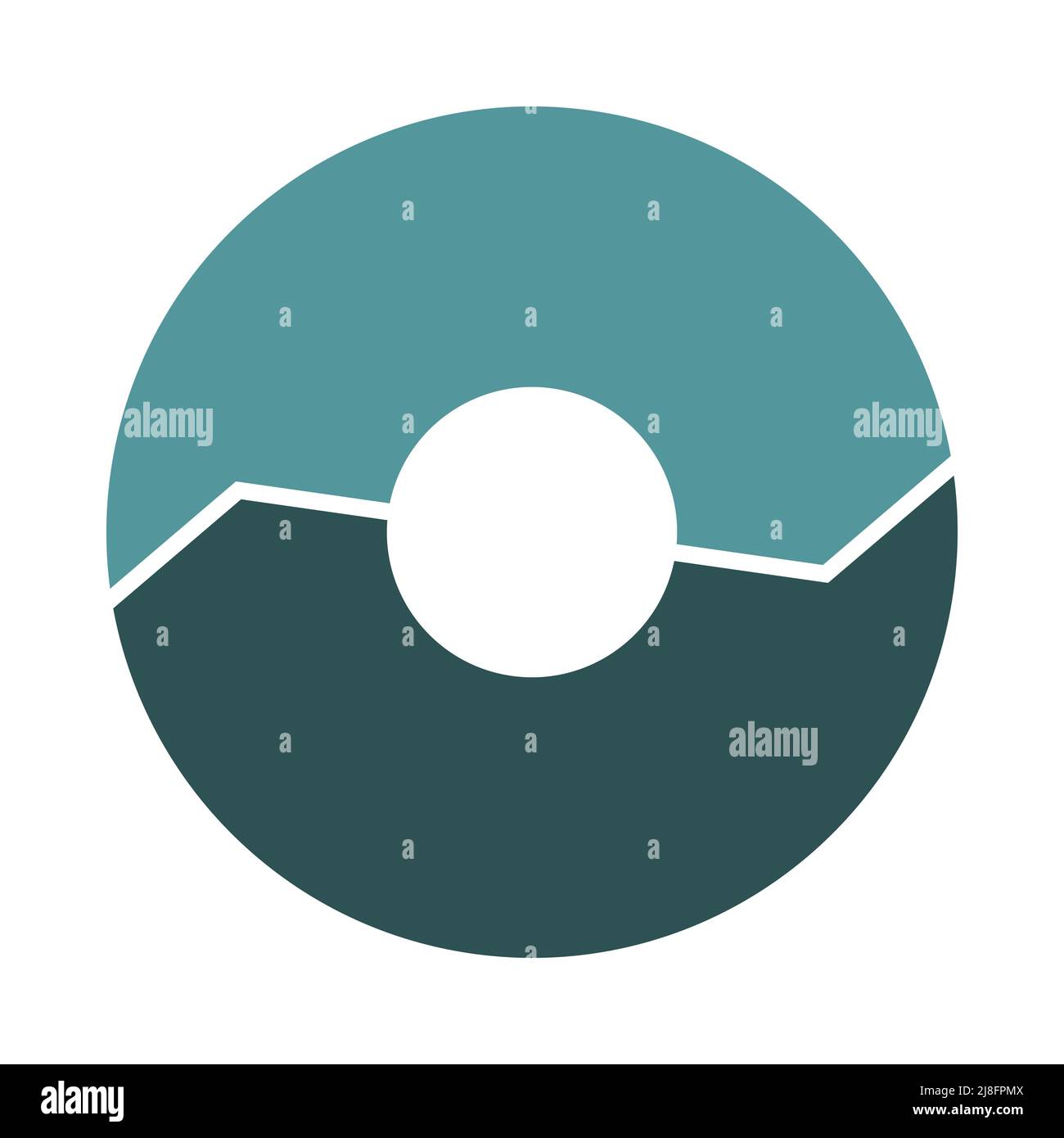 Lifecycle circulation icon with 2 arrows. Two thick parts spin ...