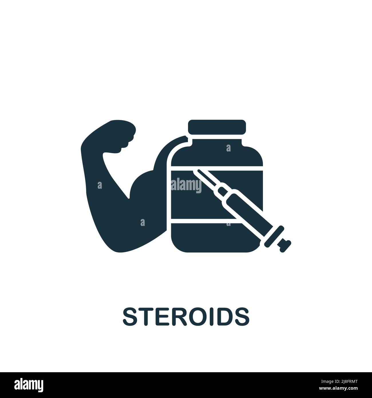 Steroids icon. Monochrome simple Fitness icon for templates, web design ...