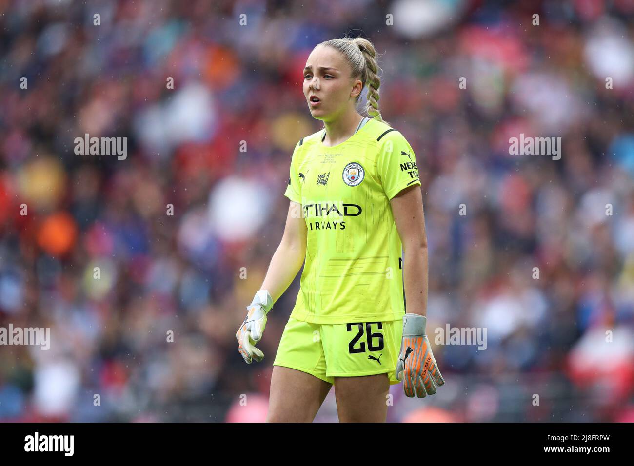 London, UK. 15th May, 2022. Ellie Roebuck of Manchester City during the ...