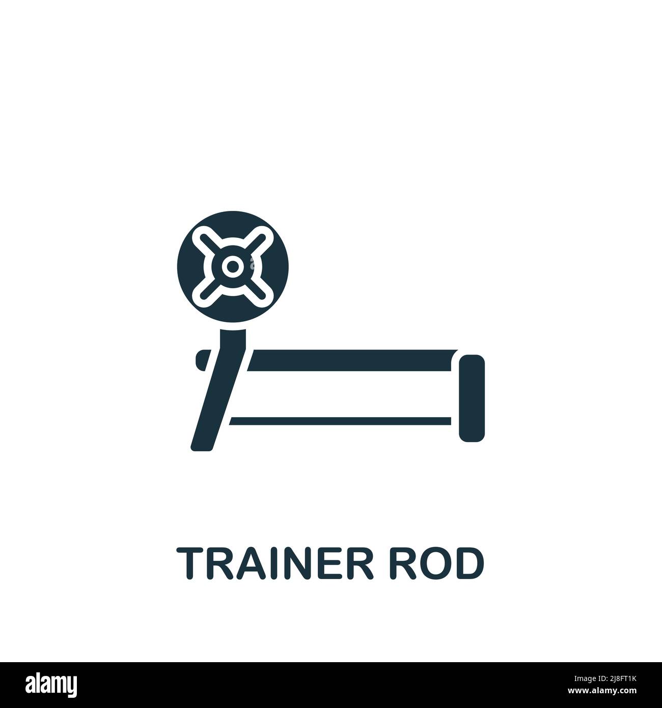 Trainer Rod icon. Monochrome simple Fitness icon for templates, web ...