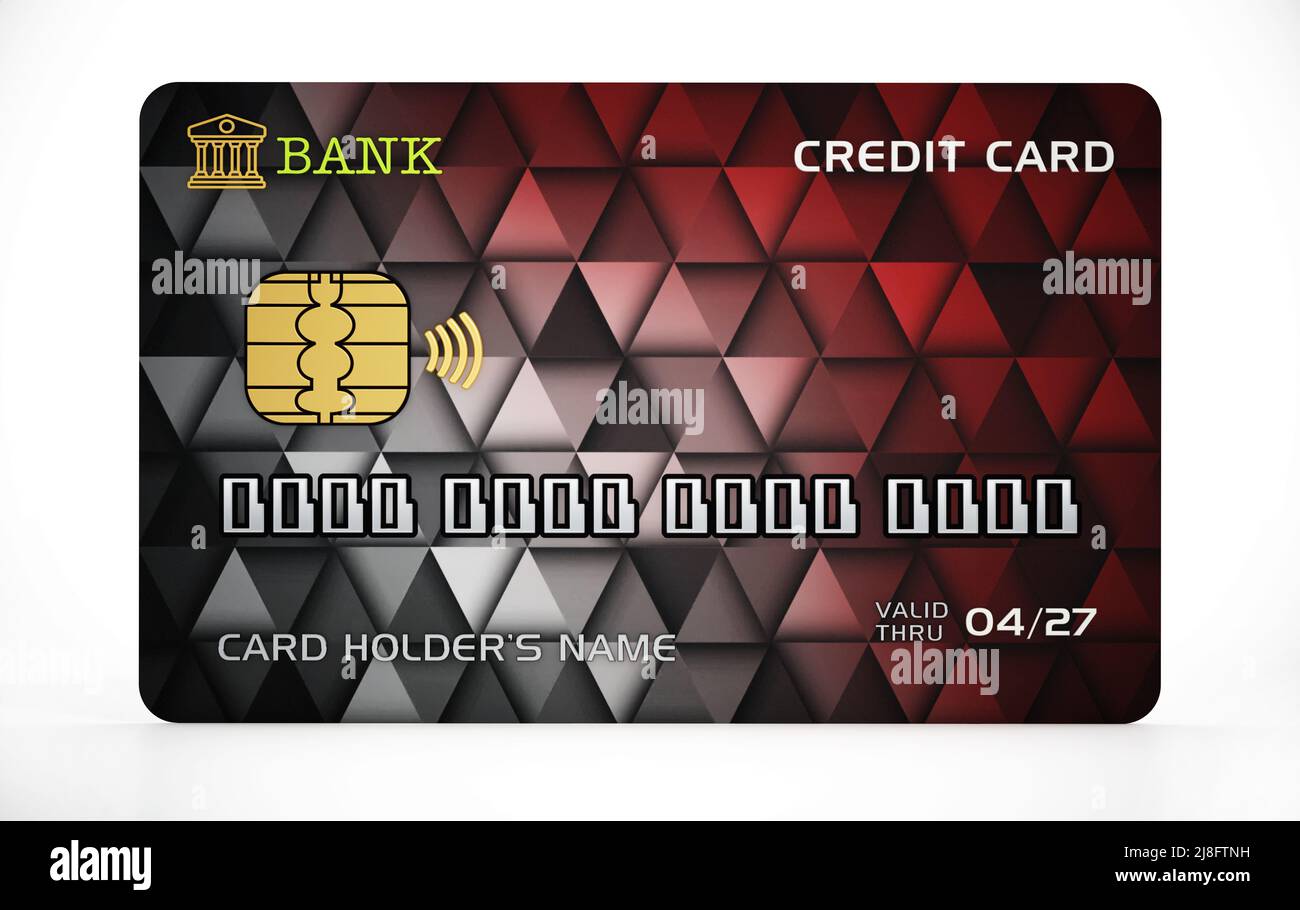 Generic credit card isolated on white background. 3D illustration Stock ...