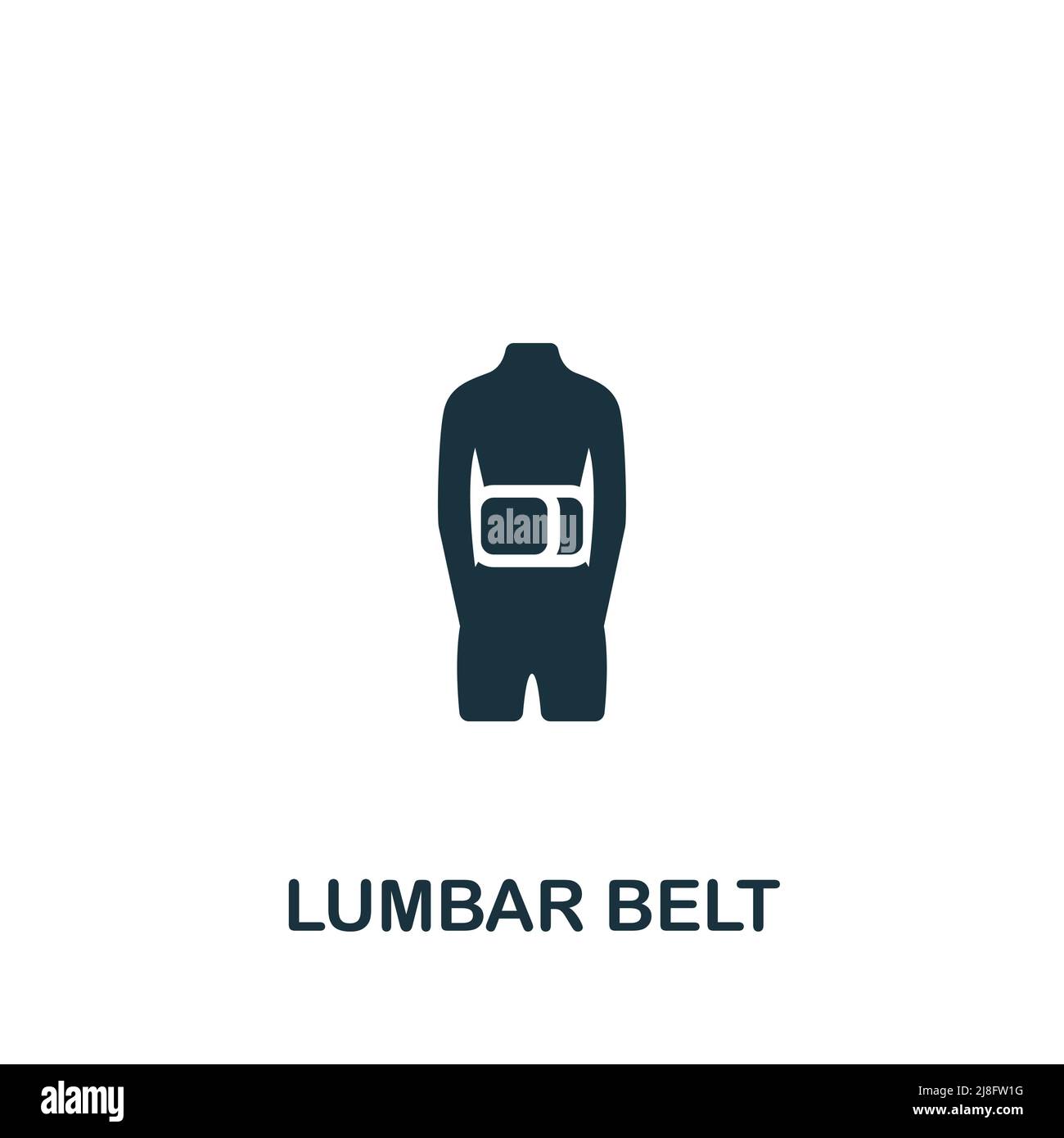 Lumbar Belt icon. Simple line element fitness symbol for templates, web ...