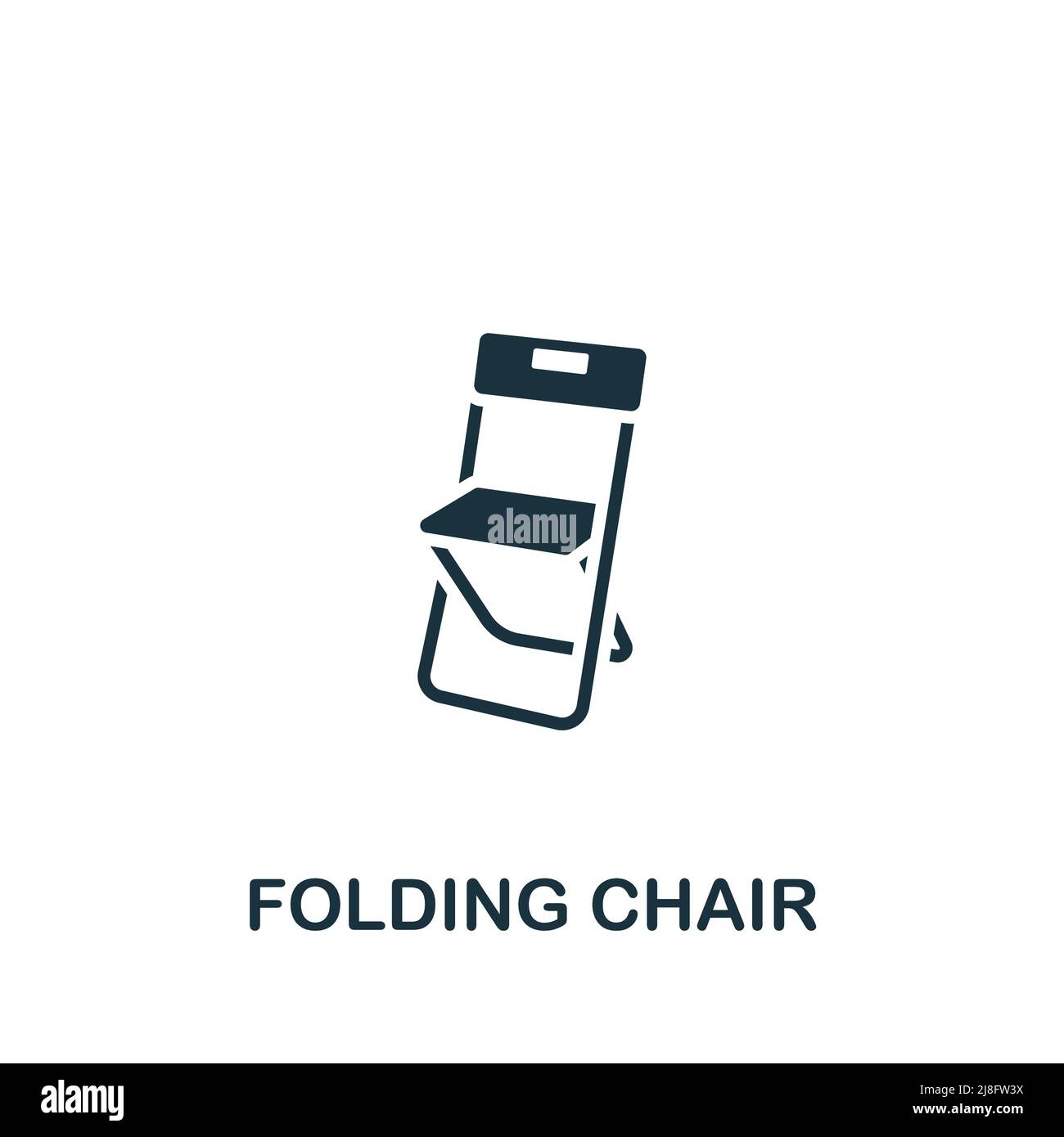 Folding Chair icon. Simple line element fishing symbol for templates ...