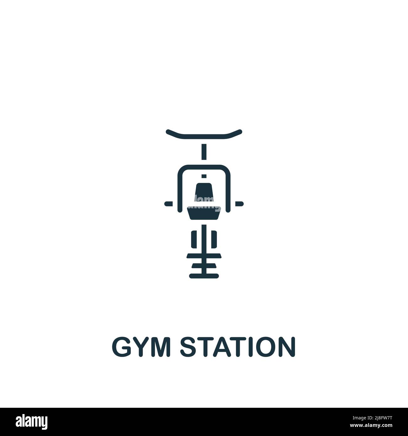 Gym Station icon. Simple line element fitness symbol for templates, web ...
