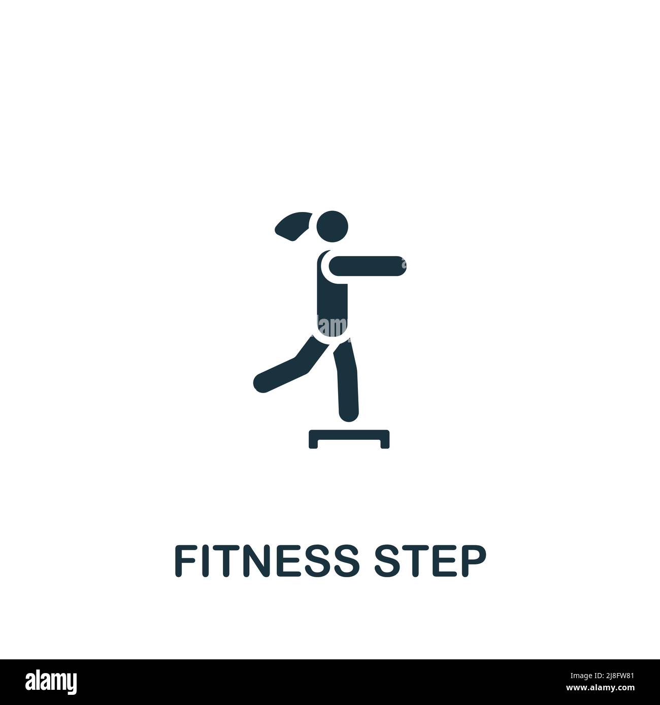 Fitness Step icon. Simple line element fitness symbol for templates ...