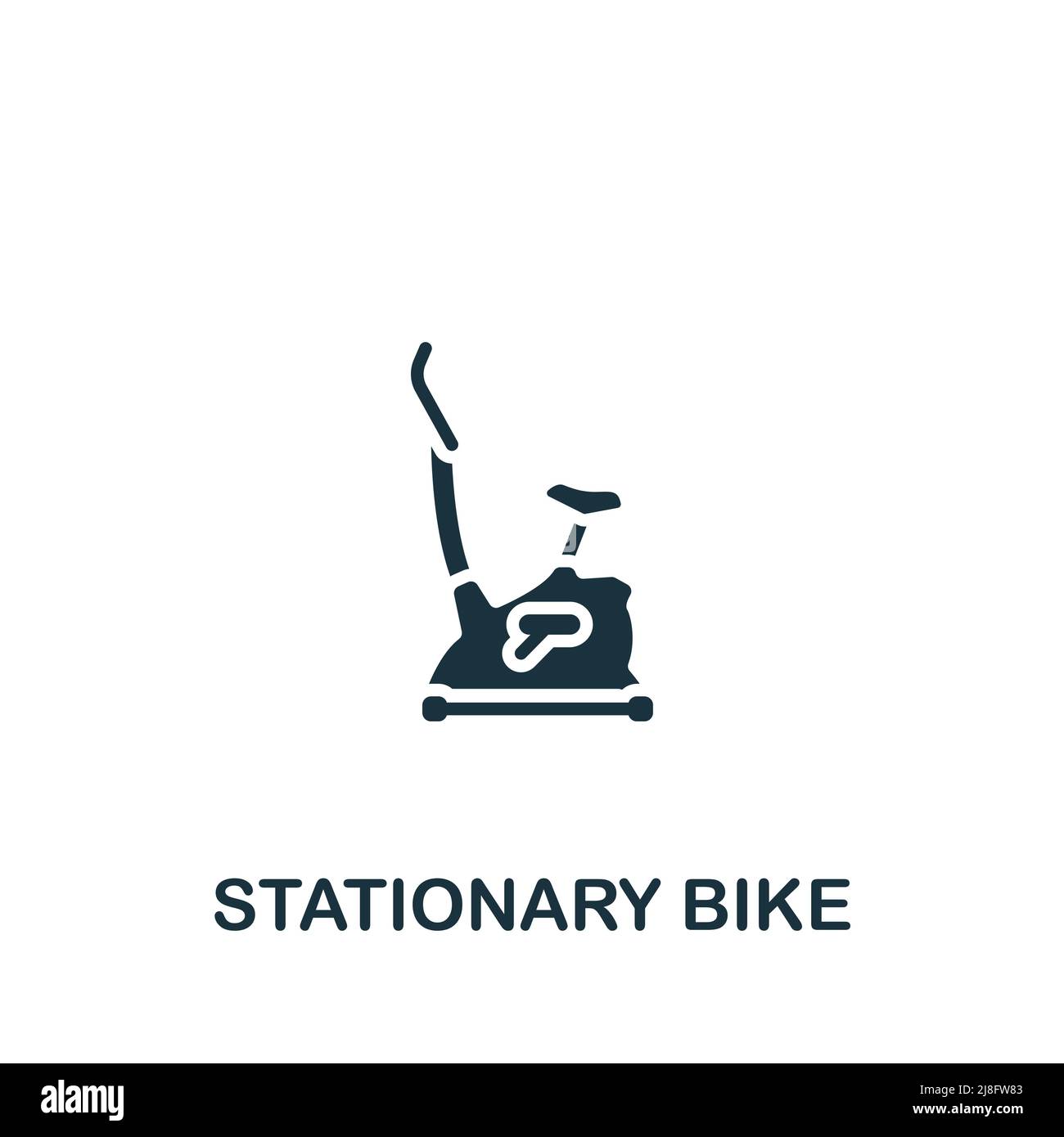 Stationary Bike icon. Simple line element fitness symbol for templates ...