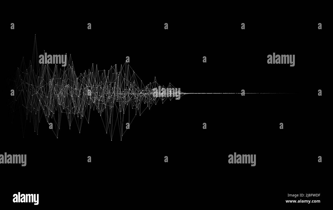 3d abstract sound wave background. Digital technology waveform on empty ...