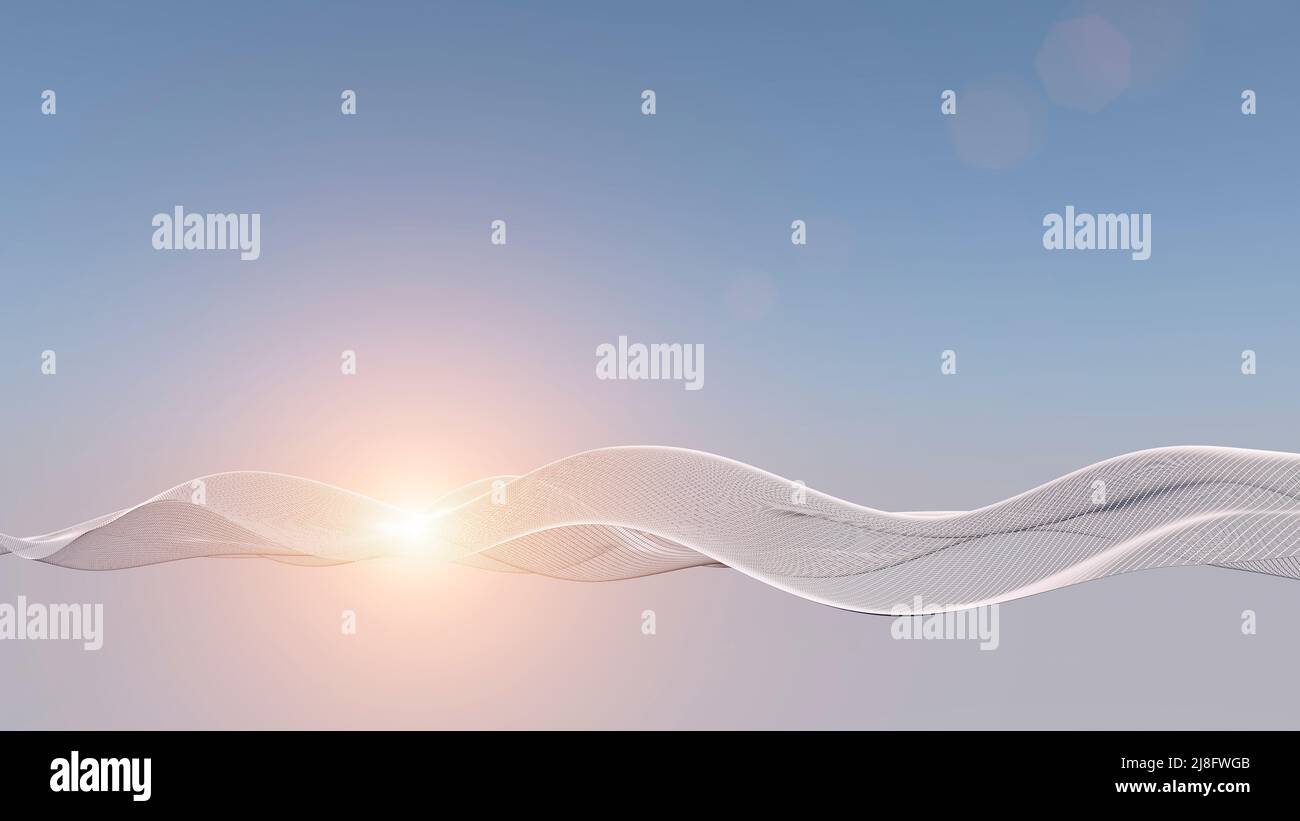 3d data abstract background. Technology digital light wave lines on ...