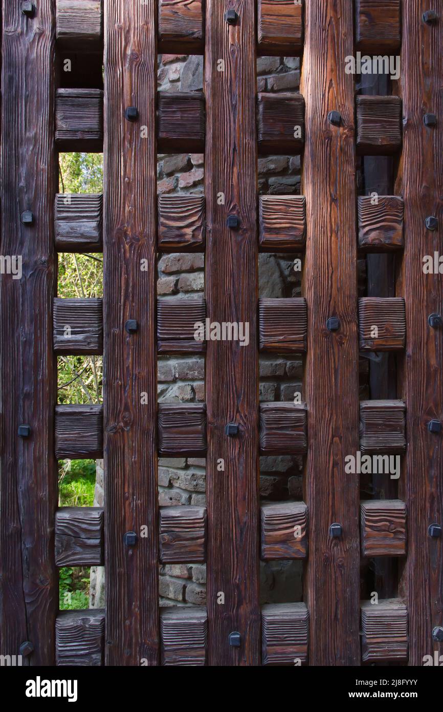 Old Wooden Gate, Retro design Stock Photo - Alamy