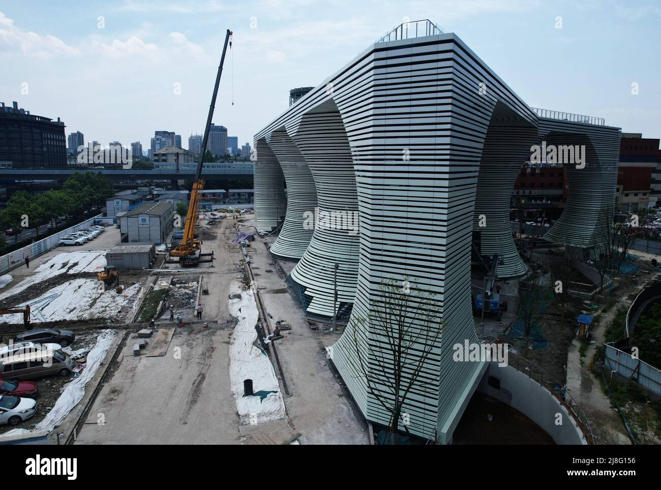 HANGZHOU, CHINA - MAY 16, 2022 - An aerial view of the "Hangzhou Future ...