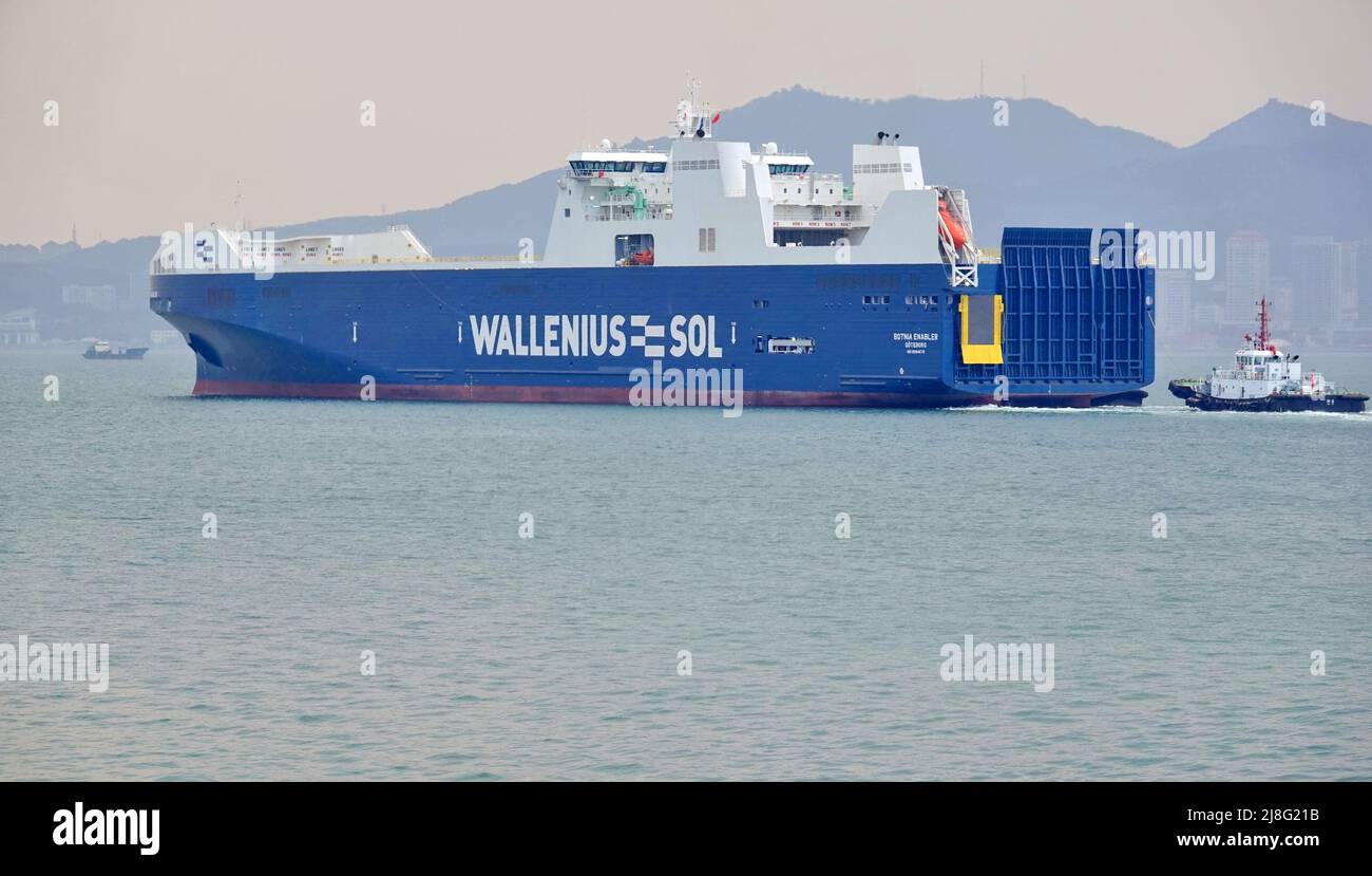 YANTAI, CHINA - MAY 16, 2022 - A dual-fuel ice-class ro-ro ship "BOTNIA ...