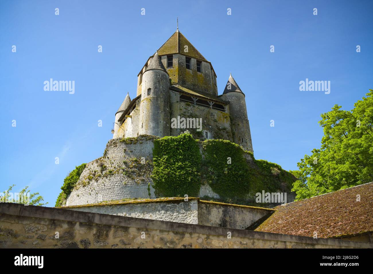 View on the Cesar tower in the medieval city of Provins which owned to ...