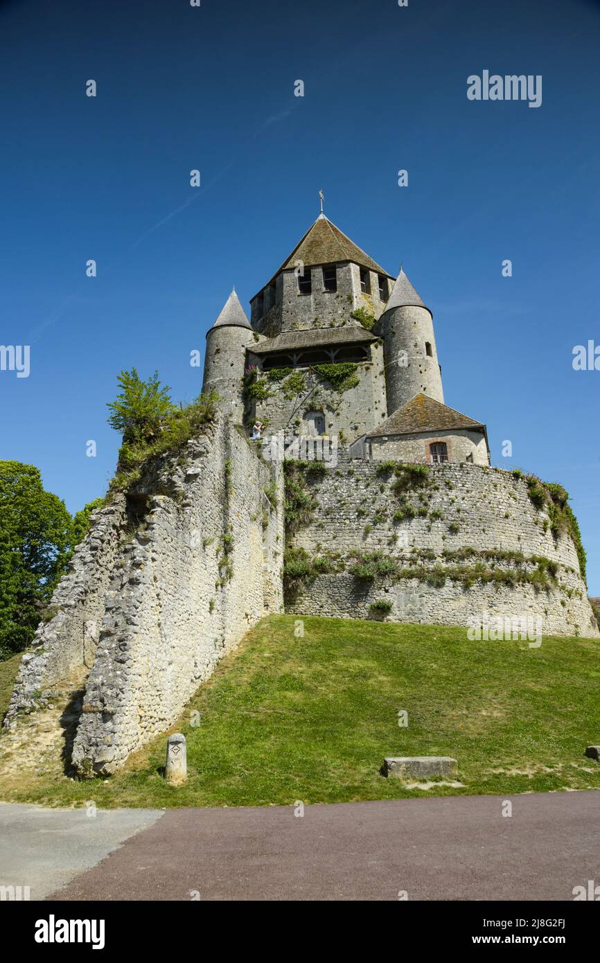 View on the Cesar tower in the medieval city of Provins which owned to ...