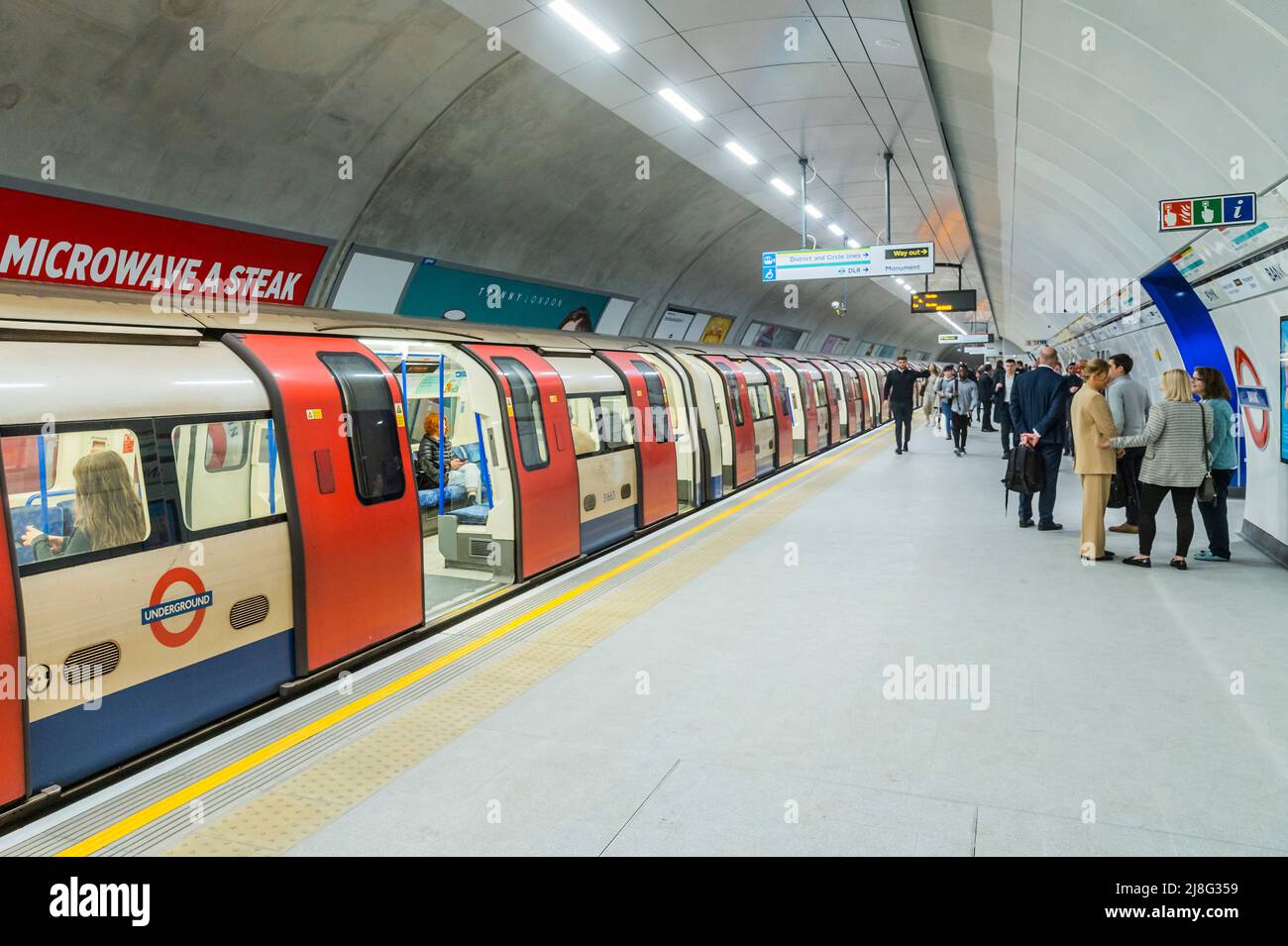 London, UK. 16th May, 2022. Bank station reopens on the Northern line ...