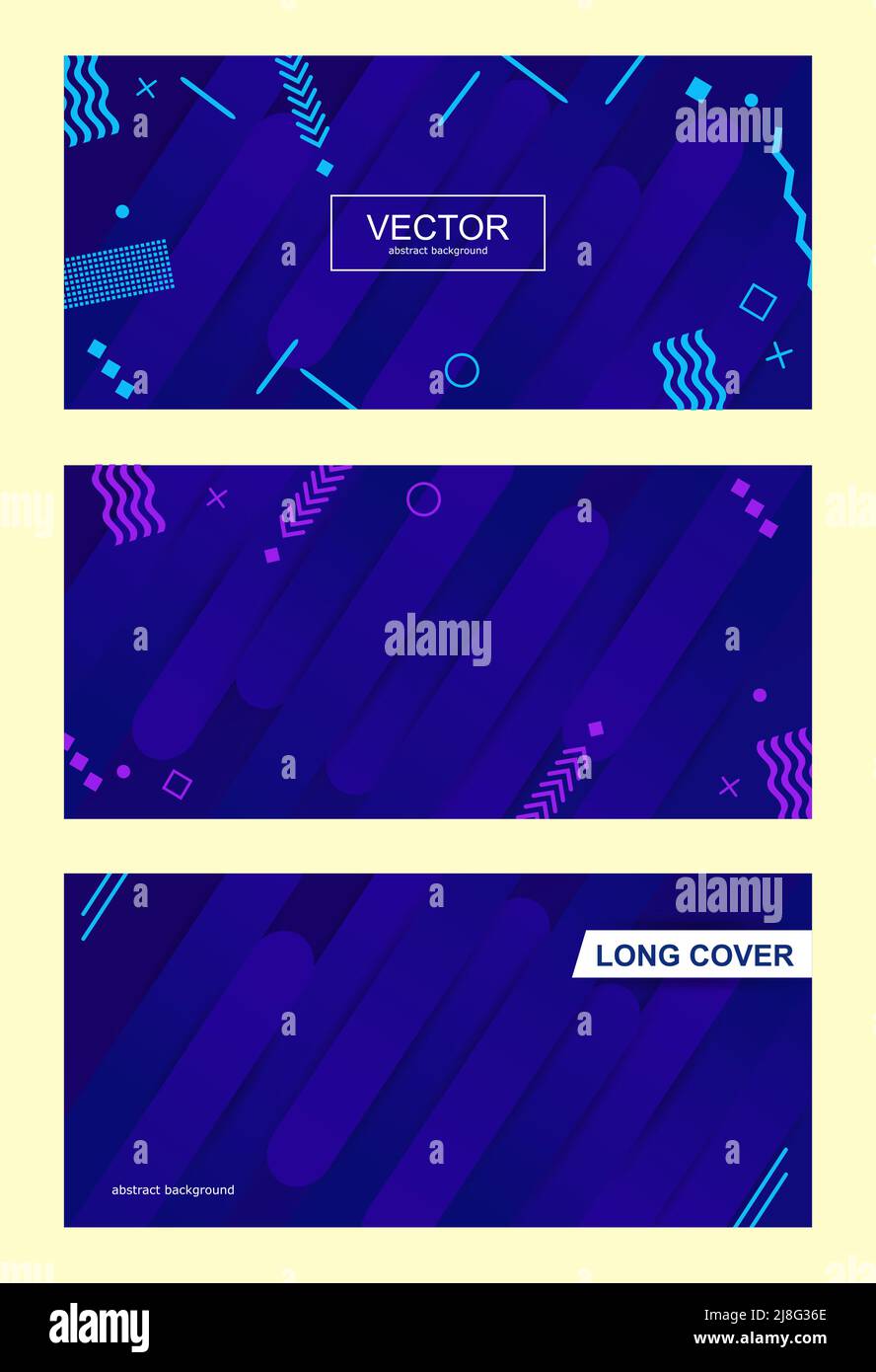 Set Abstract background with bight line for banners Stock Vector Image ...