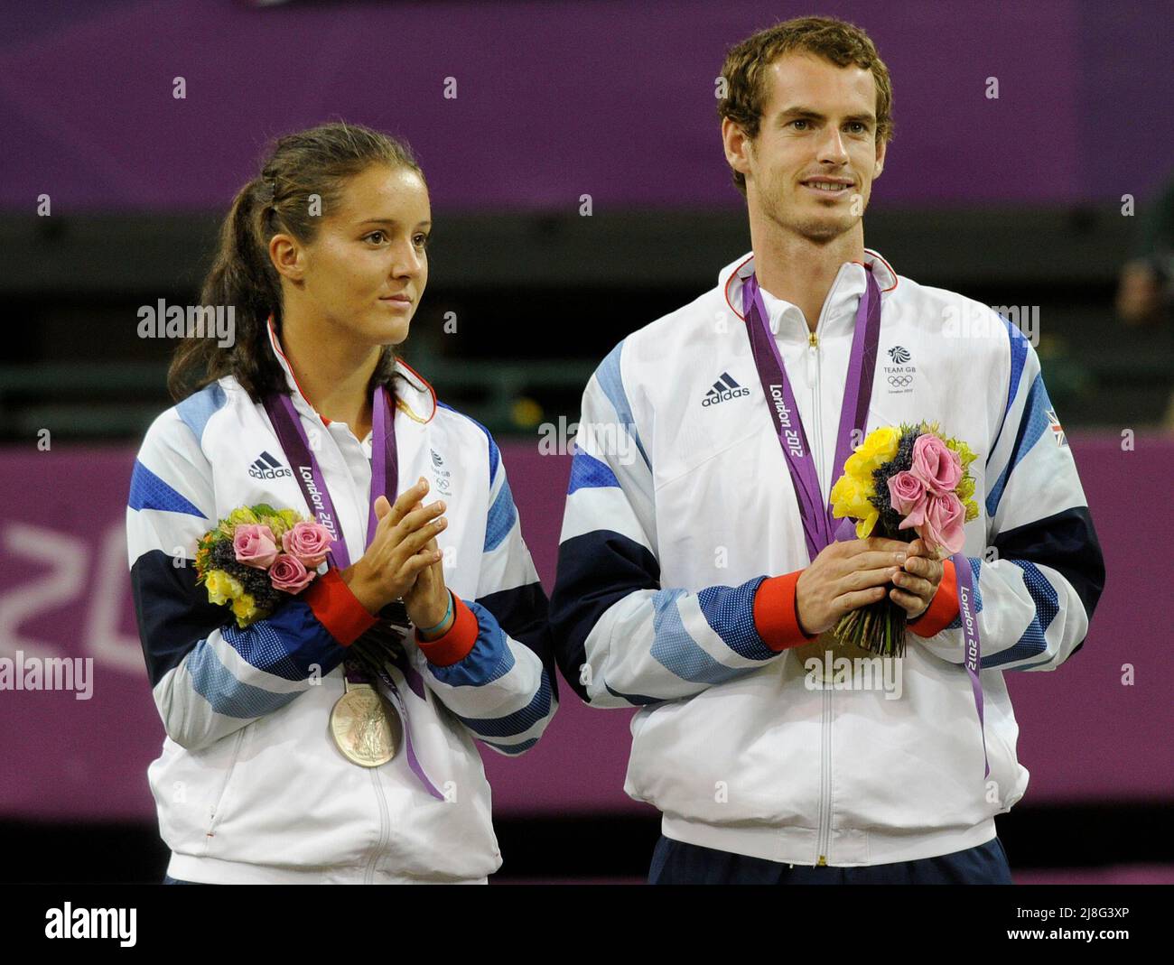 File photo dated 5-08-2012 of Great Britain's Andy Murray (right) with ...