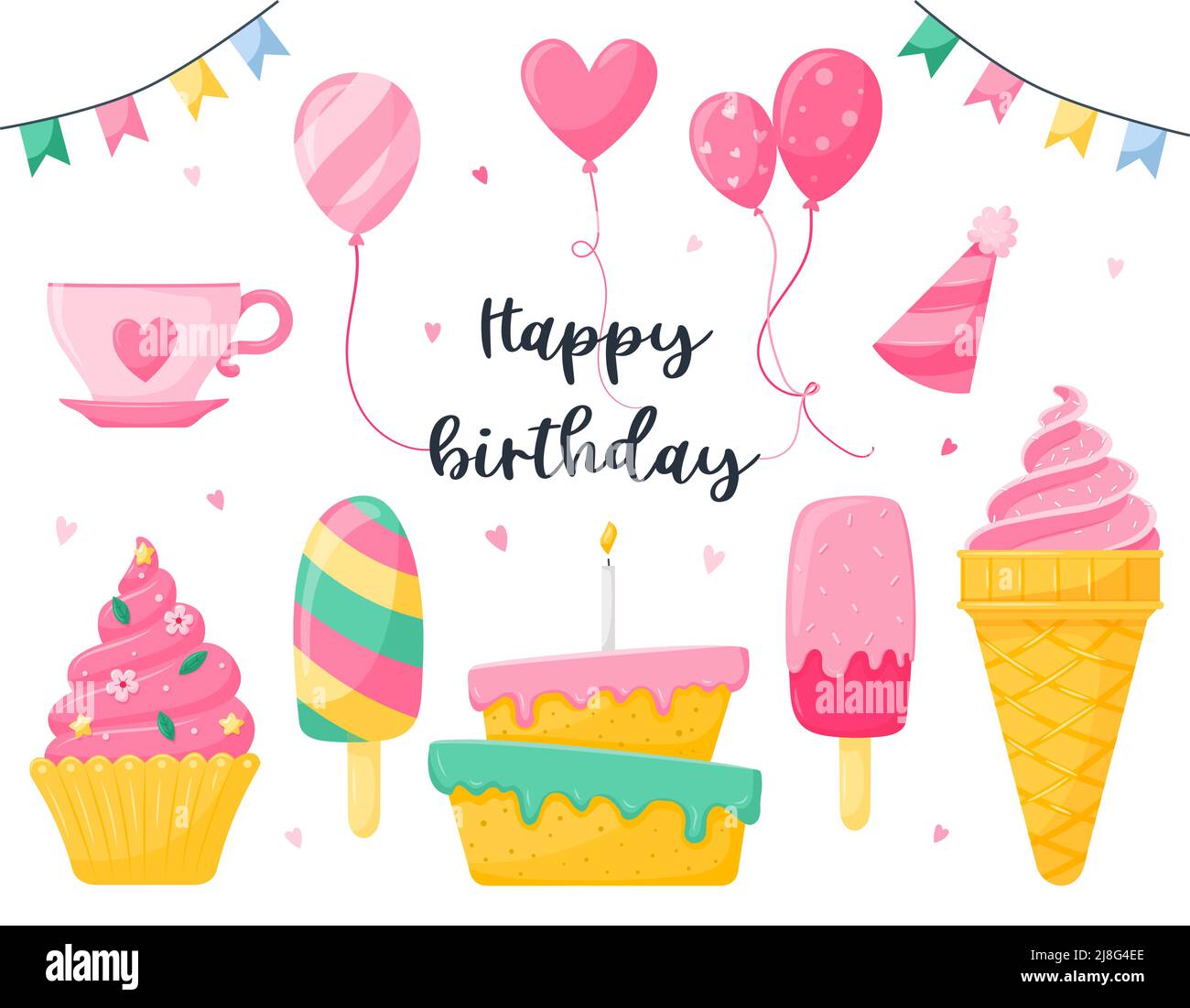 Set balloons in cartoon Stock Vector Images - Alamy