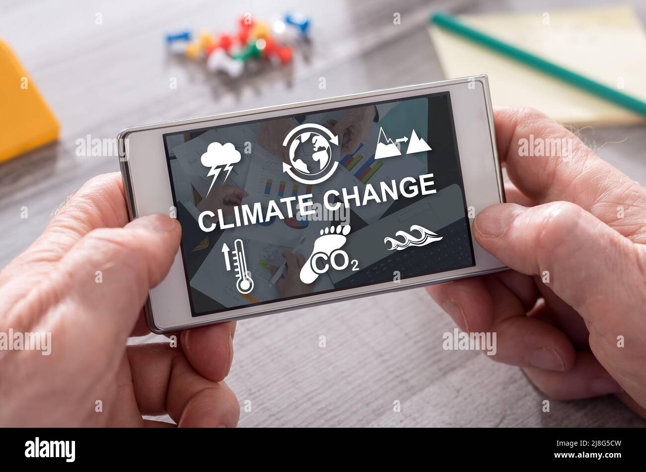 Fire hand planet climate hi-res stock photography and images - Alamy